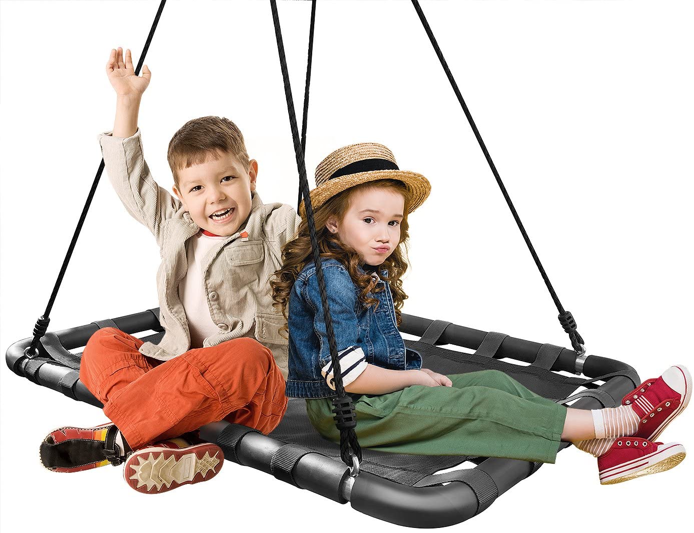 Outdoor Platform Swing for Kids - Rectangular Mat Swing for Tree, Swing ...