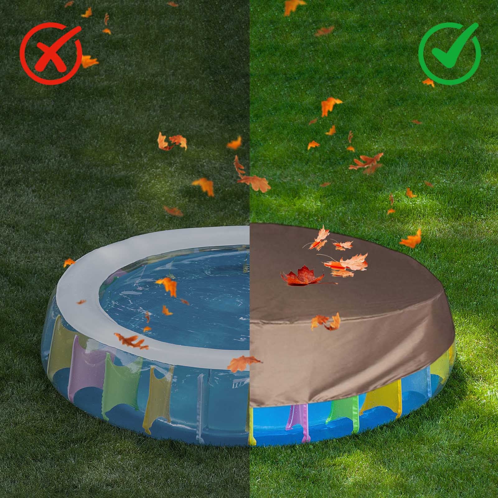 Outdoor Pool Covers Protective for Above Ground Swimming Pools ...