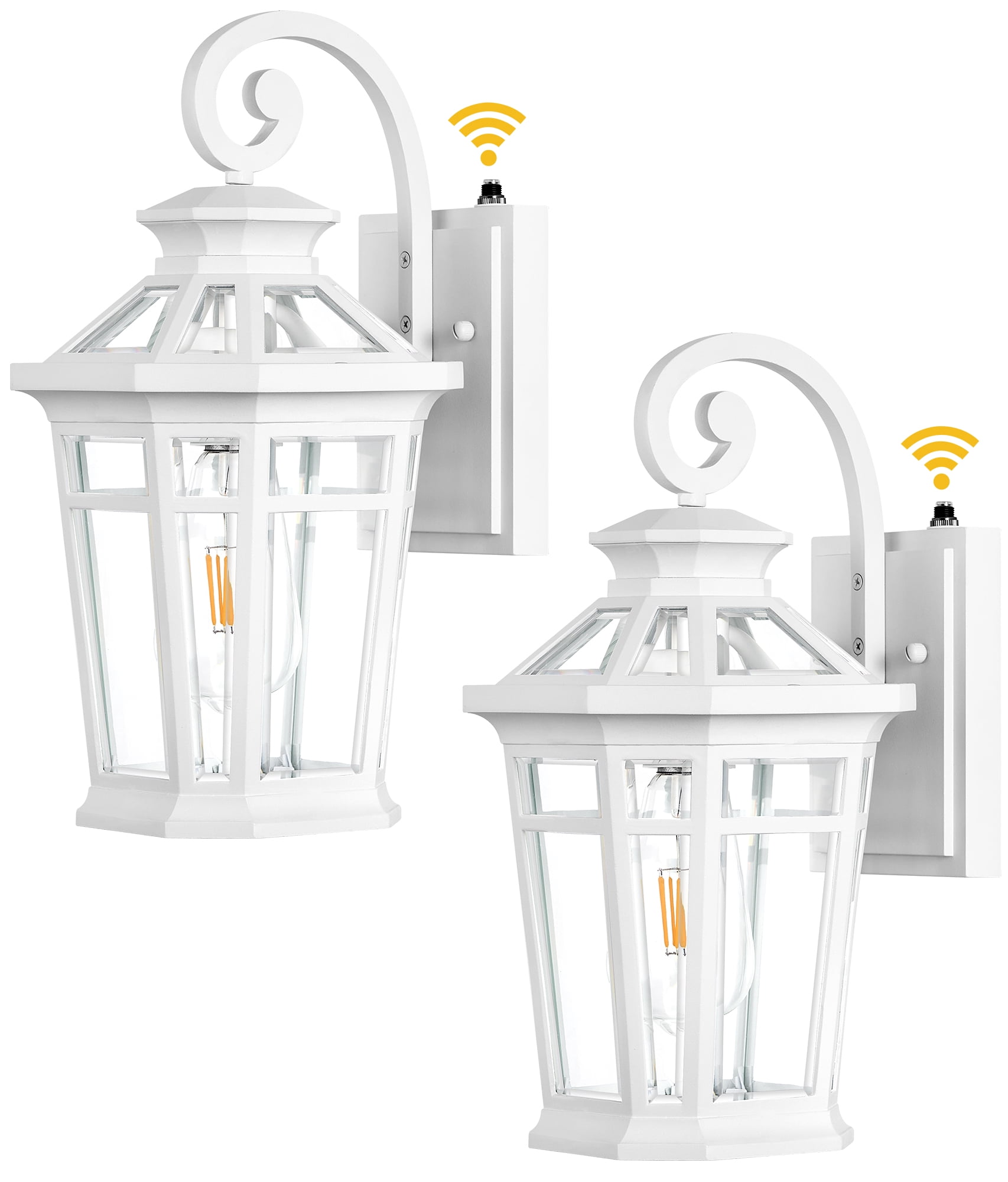 Outdoor Porch Lights, 2-pack White Outdoor Light Fixture Wall Mount ...