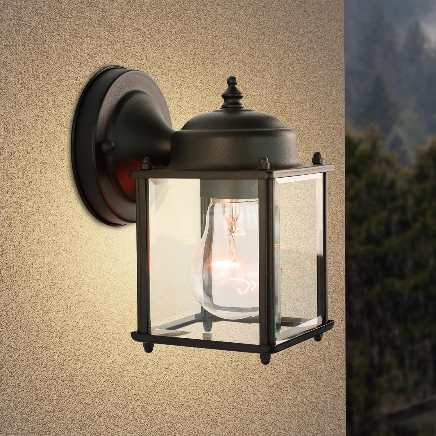 Outdoor Porch Lights Sconce, Black Exterior Lighting Fixtures ...
