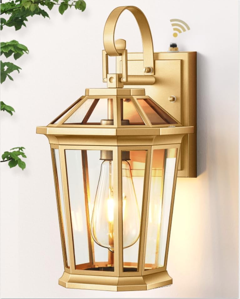 Outdoor Porch Lights Wall Mount, Dusk to Dawn Exterior Light Fixture ...