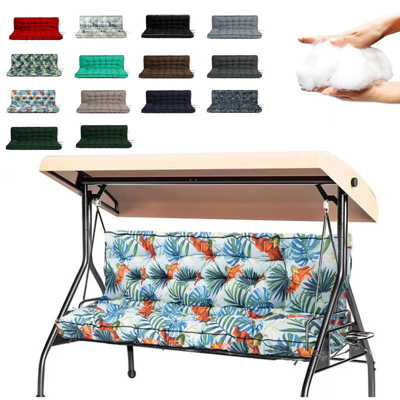 Outdoor Porch Swing Cushions, 4" thick patio swing cushions 3 Seater ...