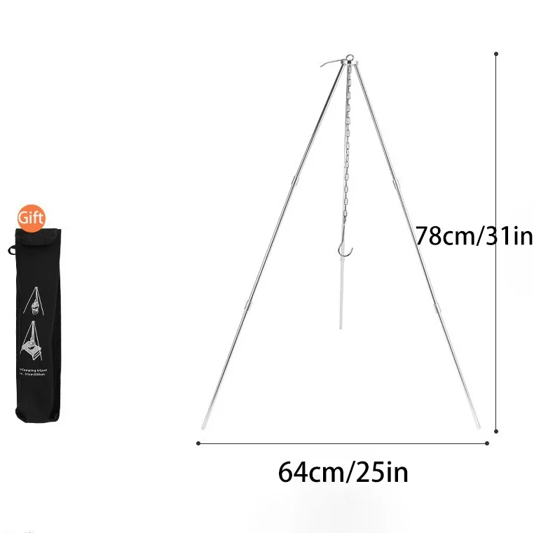 Outdoor Portable Large Bonfire Tripod for Camping Picnic Campfire BBQ ...
