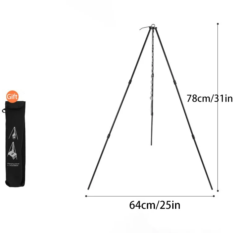 Outdoor Portable Large Bonfire Tripod for Camping Picnic Campfire BBQ ...