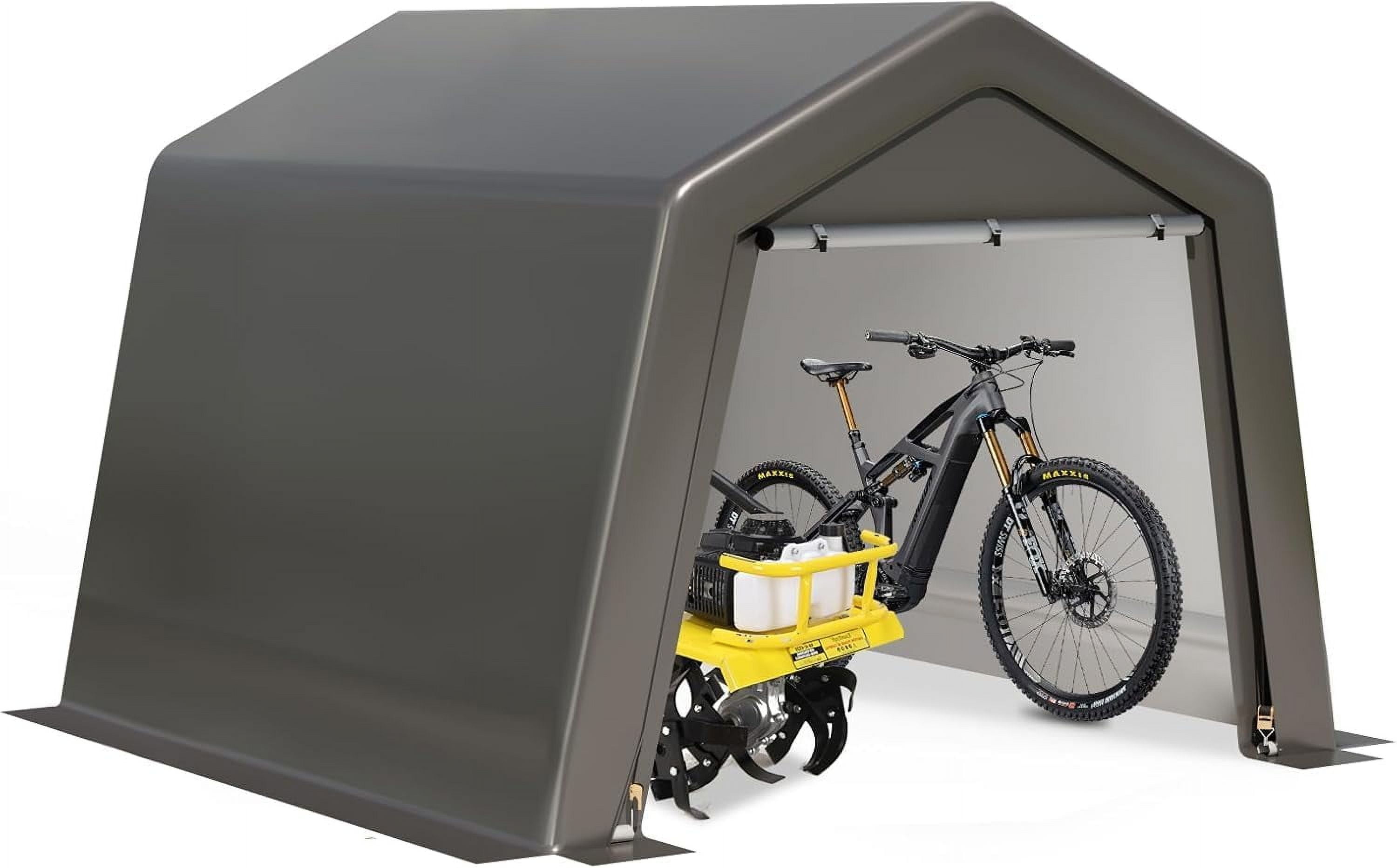 Outdoor Portable Storage Shed, 6 x 6 FT Outdoor Carport, Waterproof UV ...