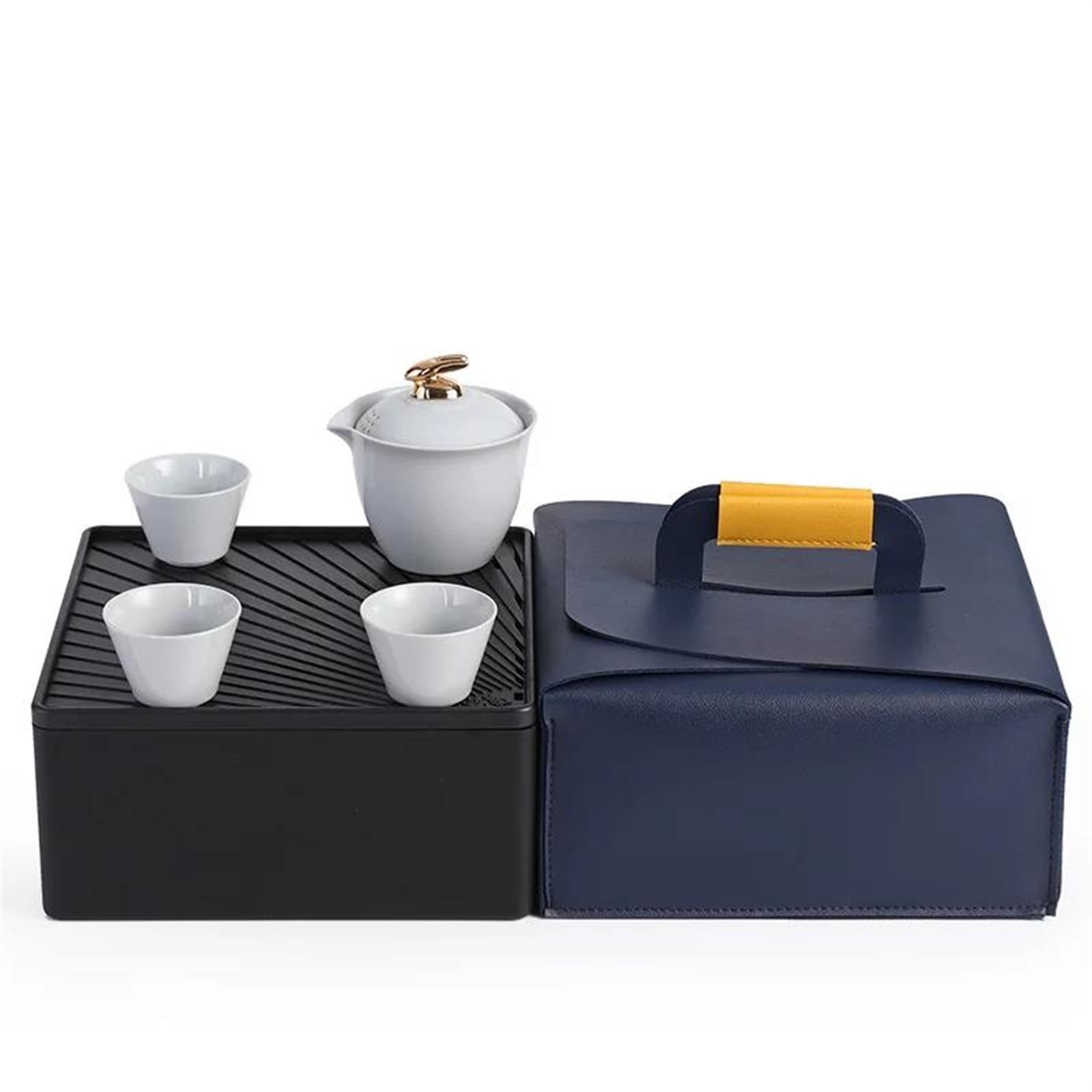 Outdoor Portable Travel Tea Set With Tea Tray Crack Cup Kung Fu Tea Set ...