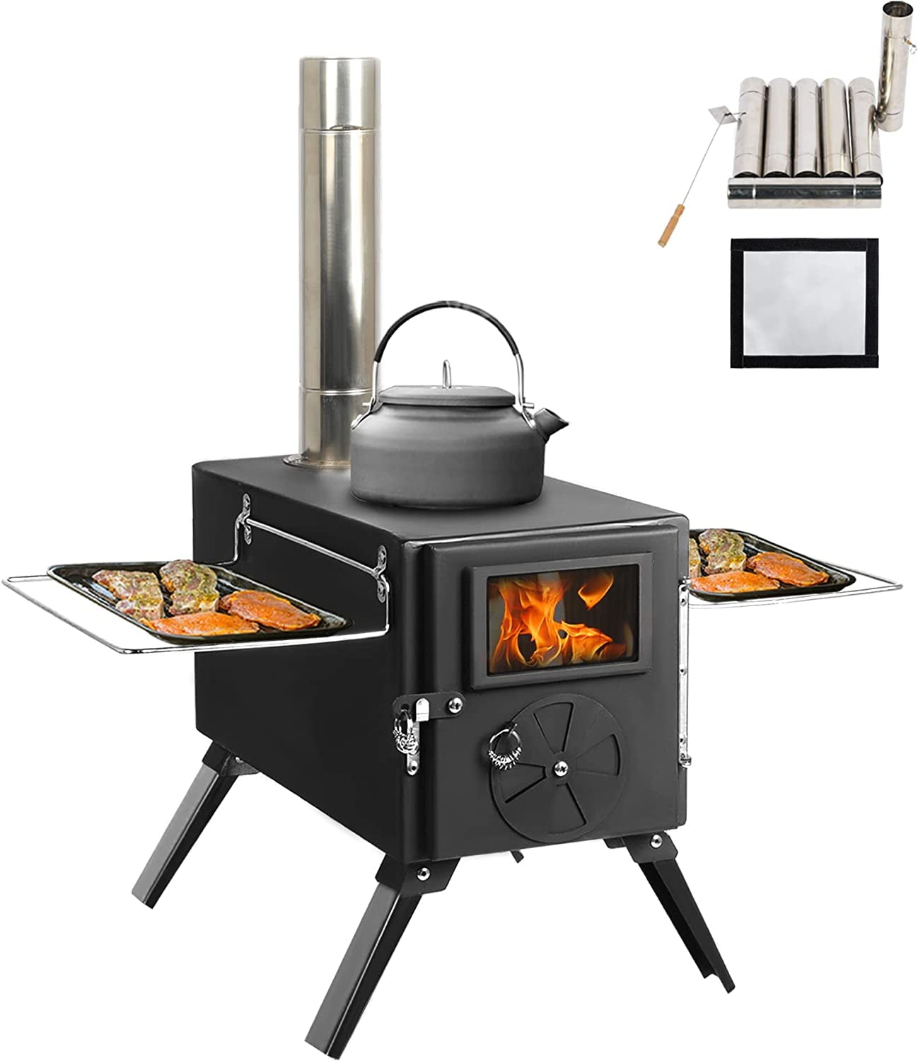 Outdoor Portable Wood Burning Stove, Heating Burner Stove for Tent ...