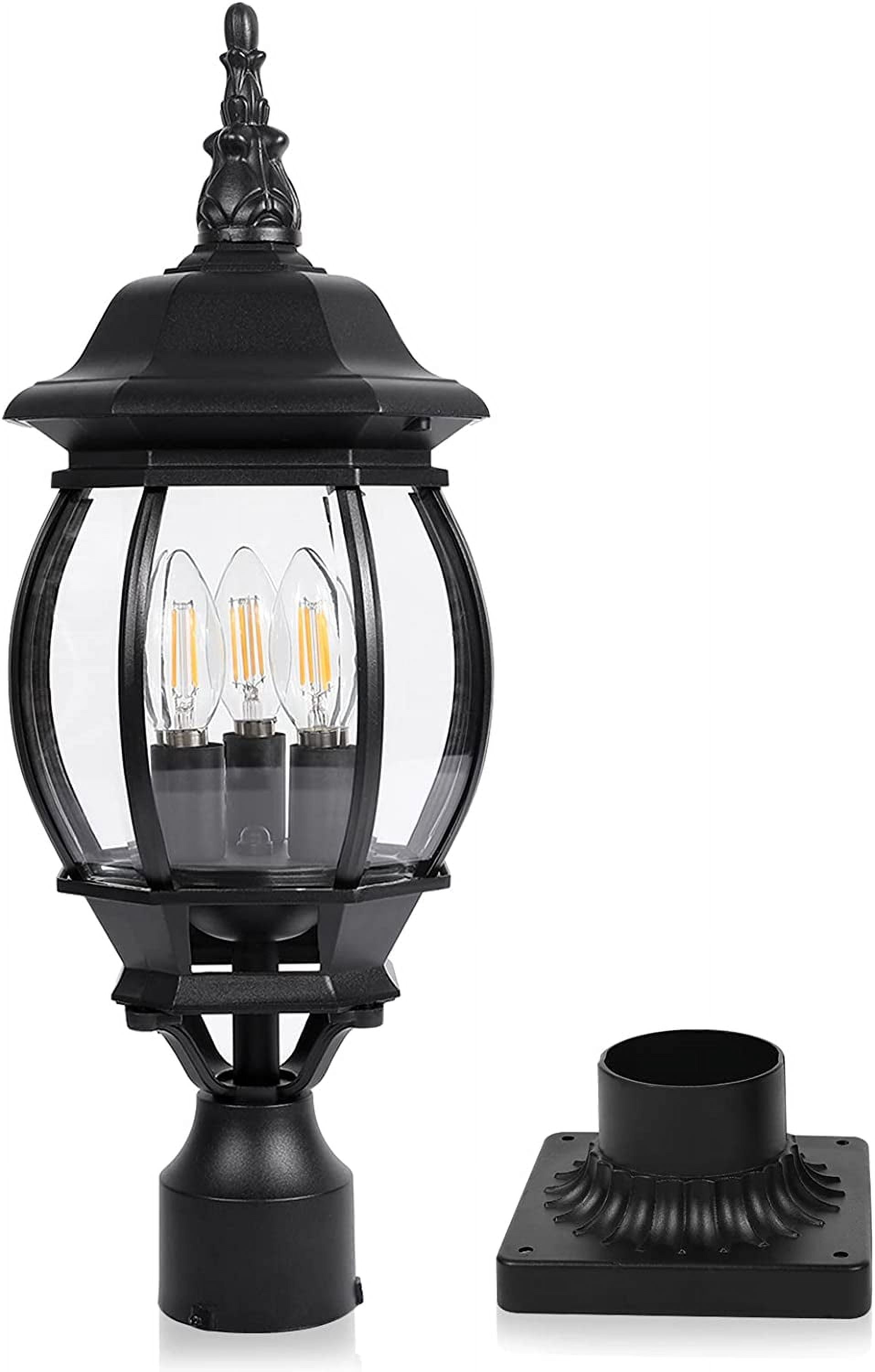 Outdoor Post Light 3-Light Post Lantern Exterior Light Fixture ...