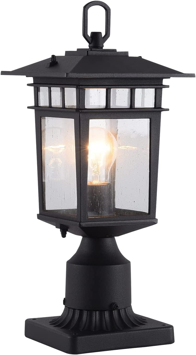 Outdoor Post Light Black Lamp Posts Outdoor Lighting Hardwired ...