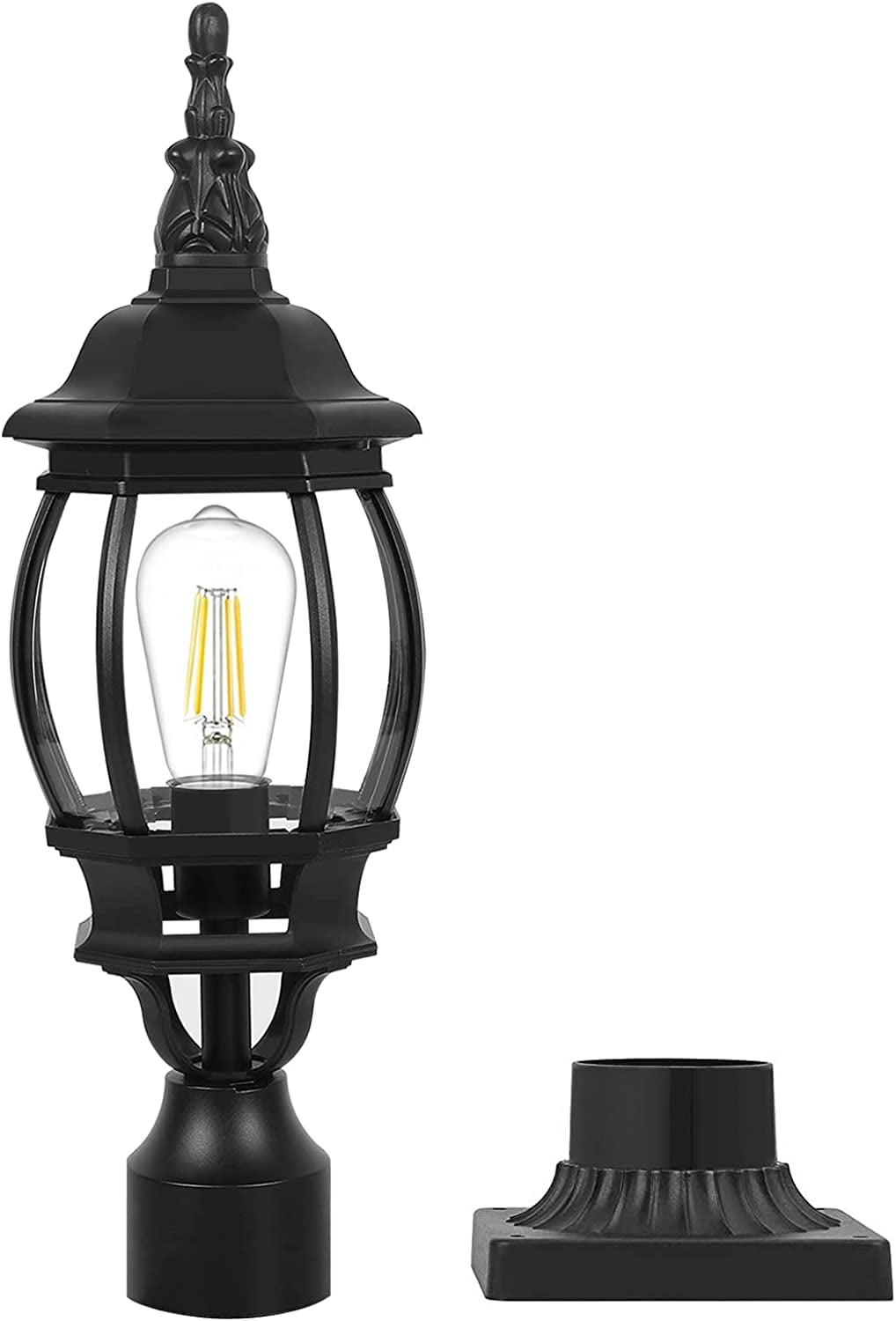 Outdoor Post Light Exterior Post Lantern Waterproof with Pier Mount ...