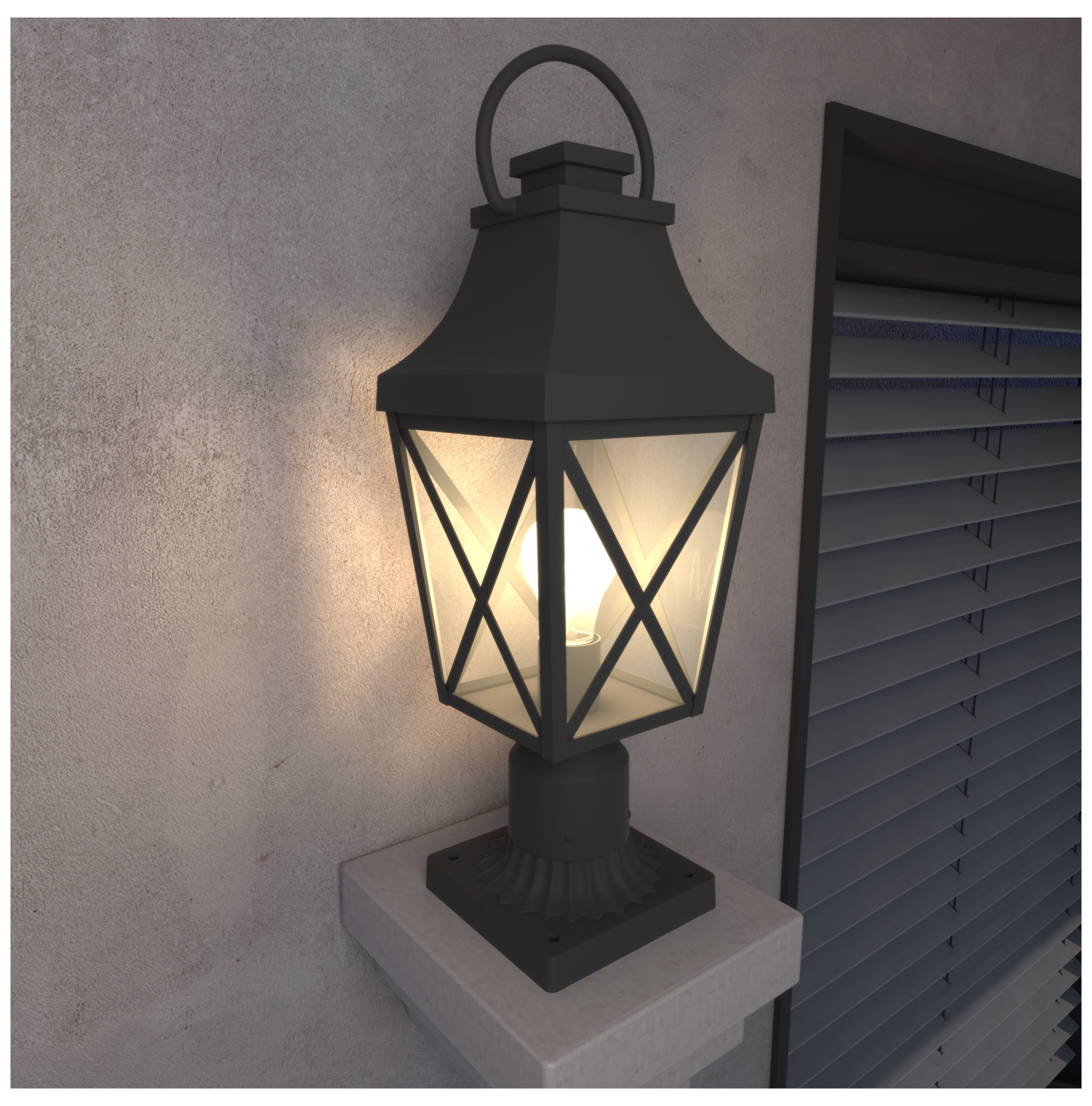 Outdoor Post Light,Lamp Post Light Fixture,Post Lantern with Pier Mount ...