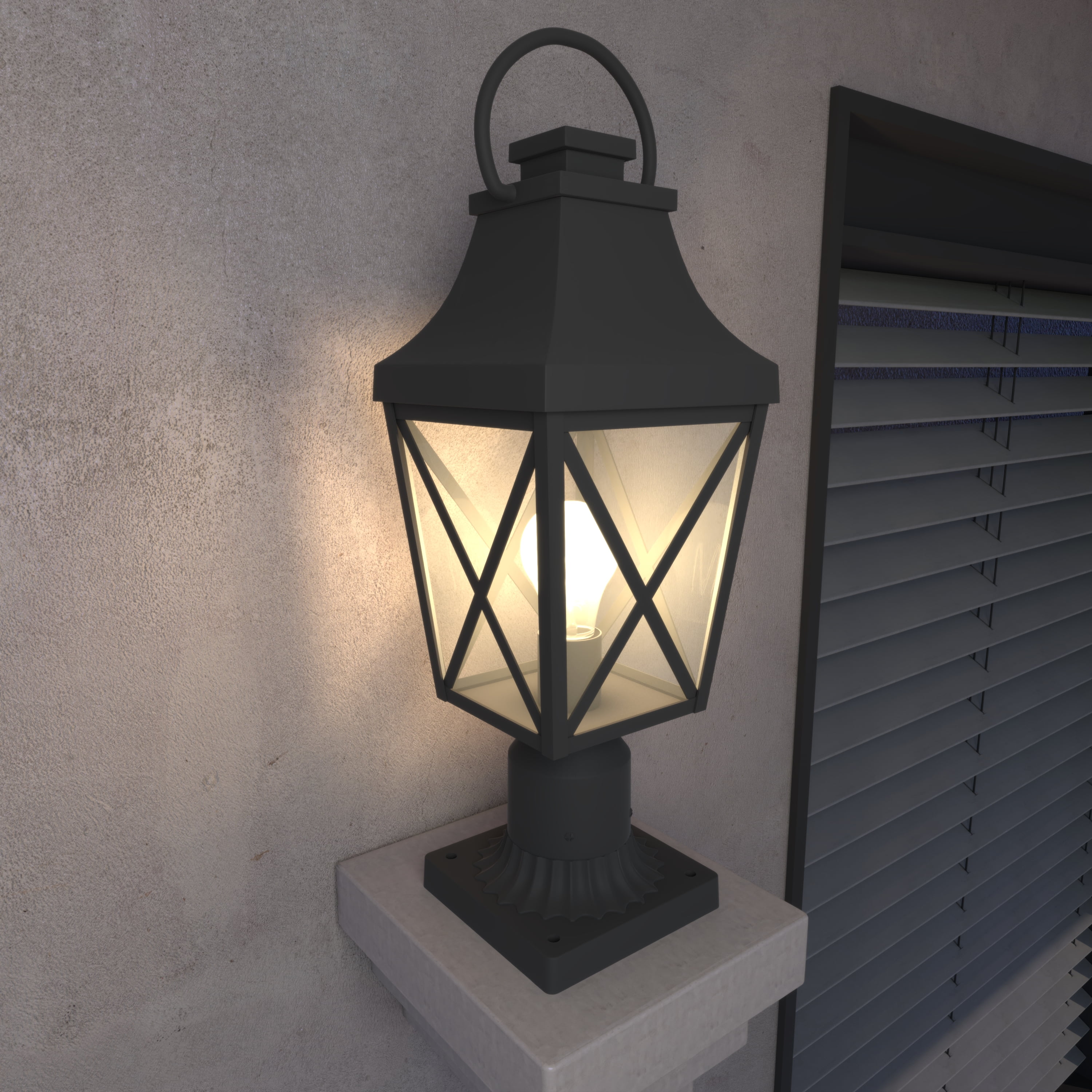 Outdoor Post Light,Lamp Post Light Fixture,Post Lantern with Pier Mount ...