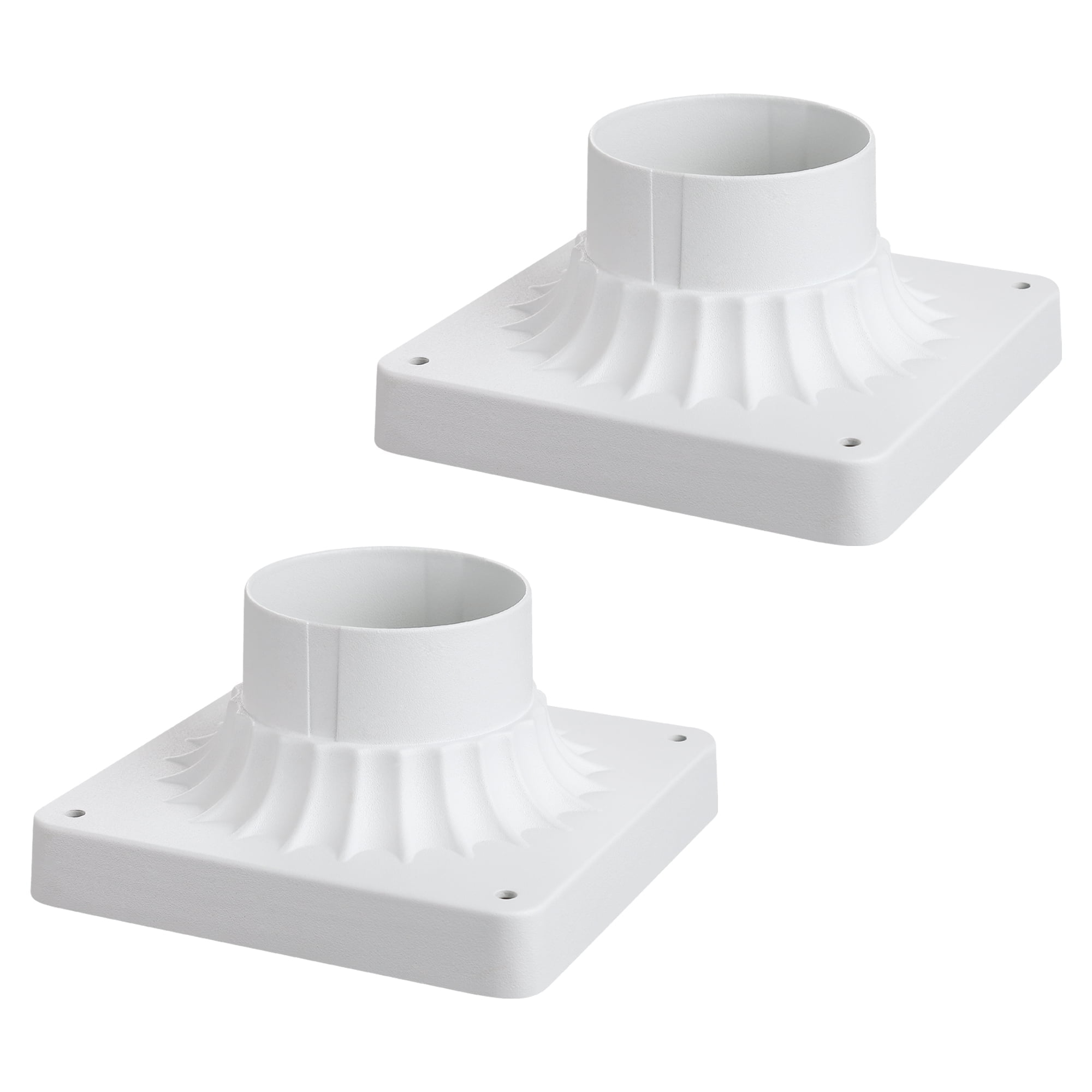 Outdoor Post Light Mounting Base 2 Pack,Cast Aluminum Pier Mount Base ...