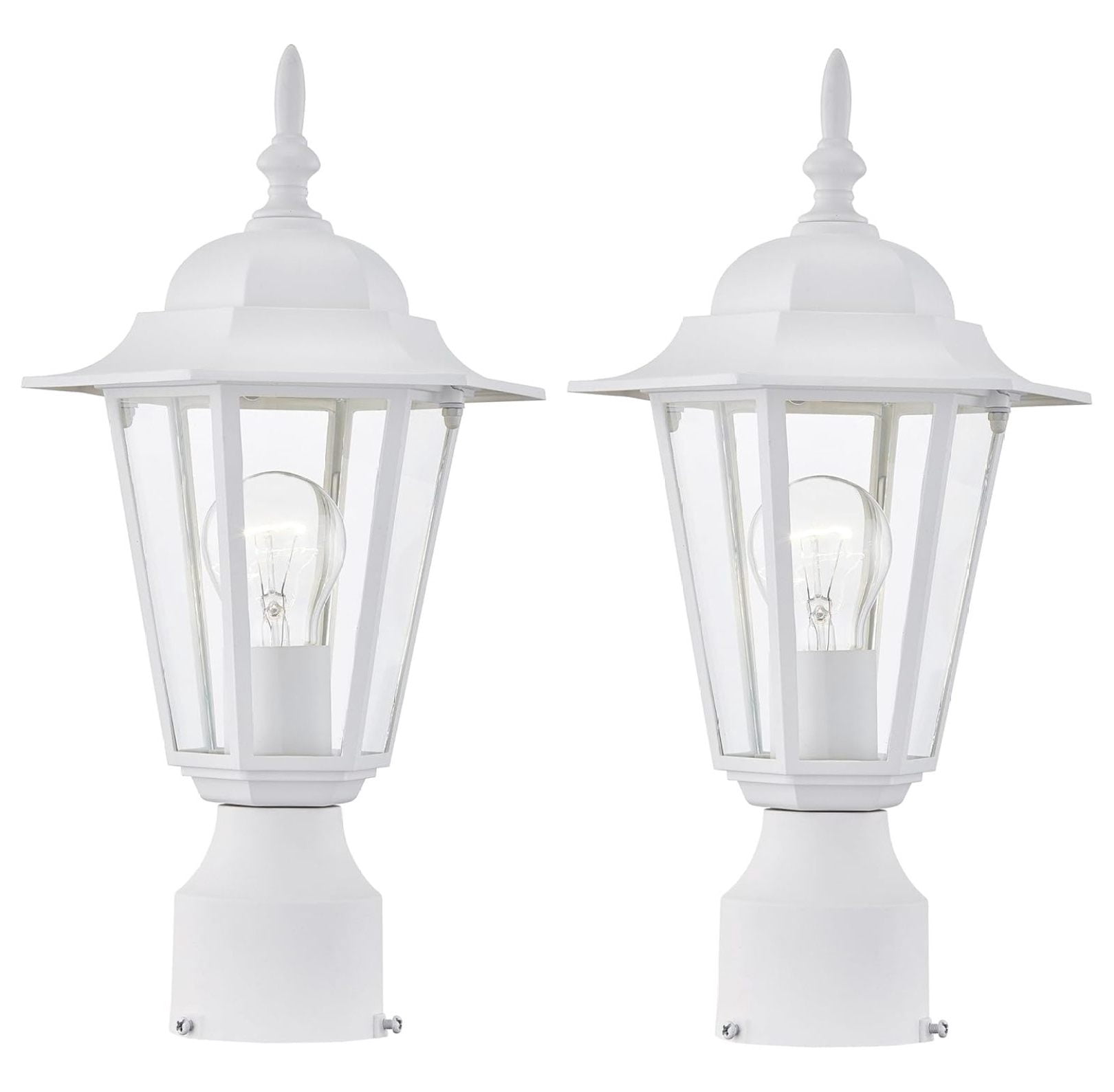 Outdoor Post Lights, 2 Pack Lamp Post Light Fixture with E26 Socket ...