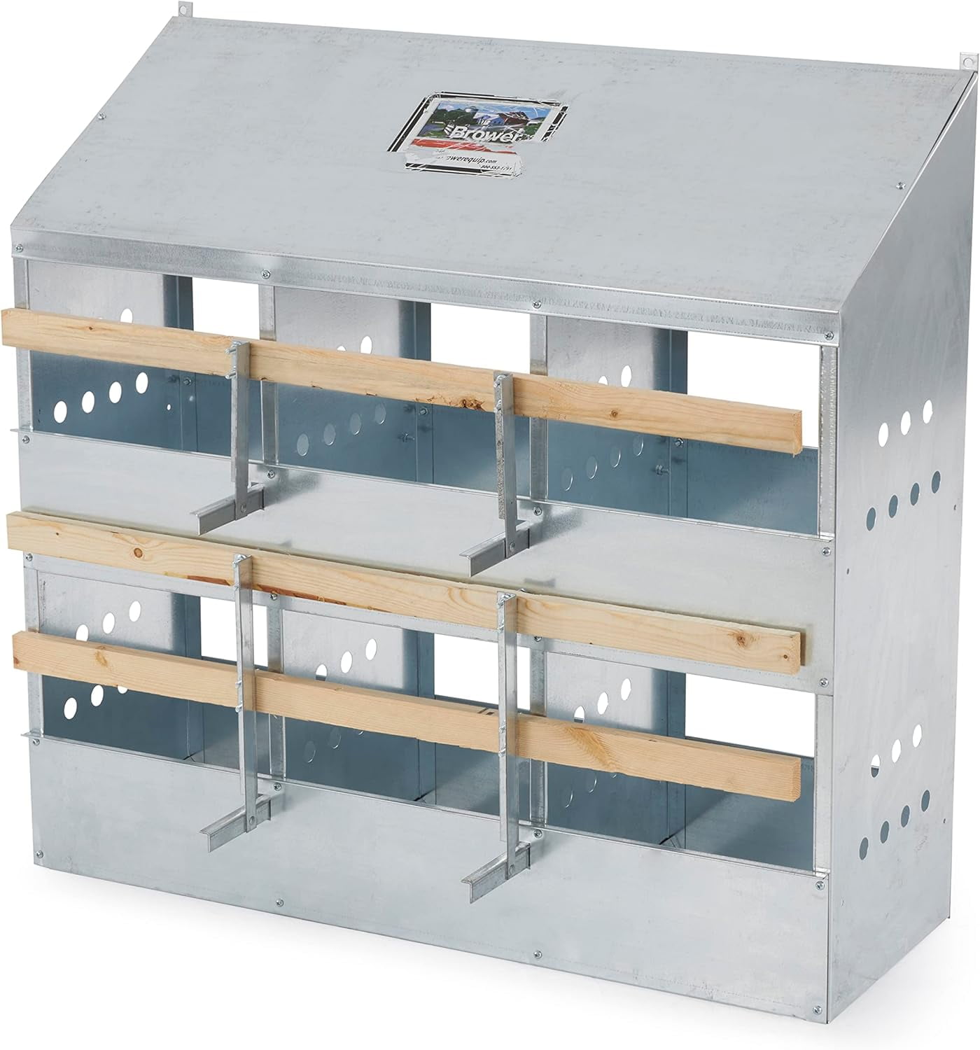 Outdoor Poultry Nest Chicken Brooding Box Set of 2 with Adjustable ...