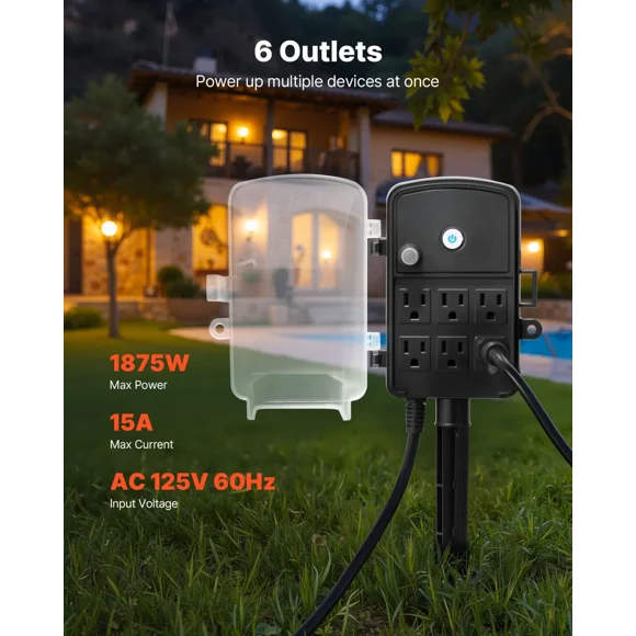 Outdoor Power Strip Weatherproof