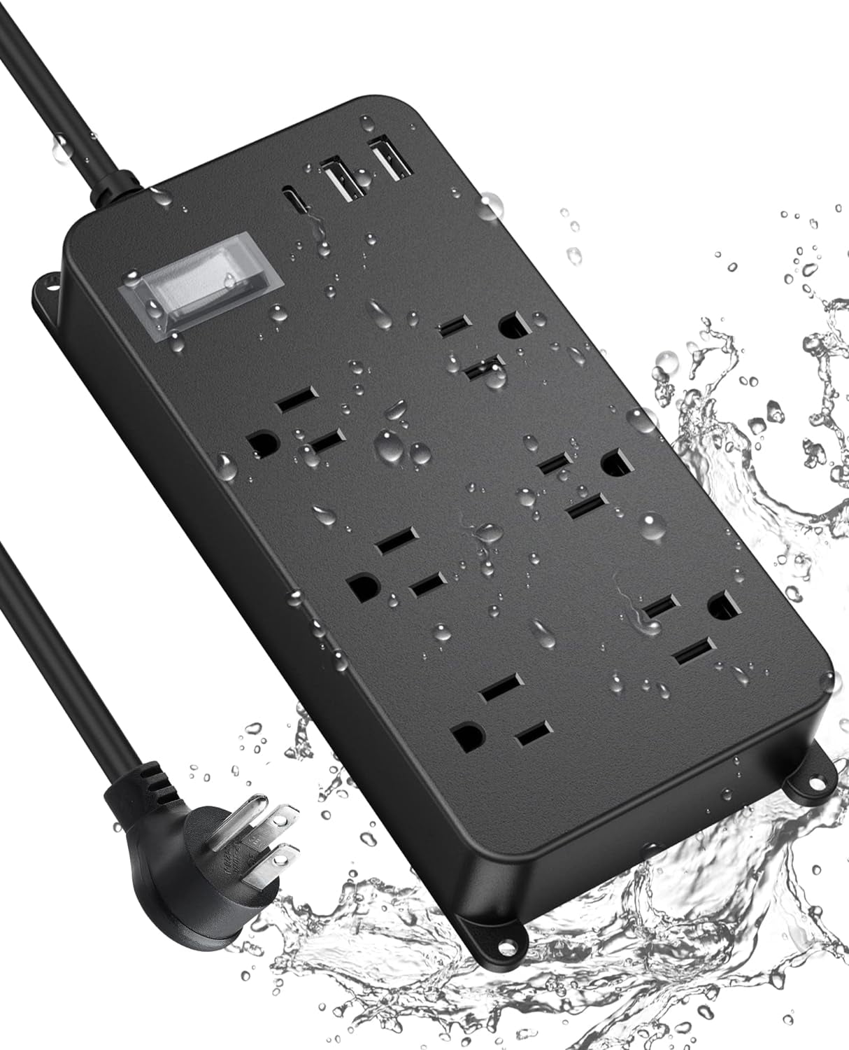 Outdoor Power Strip weatherproof,20W USB C Port,Waterproof Extension ...