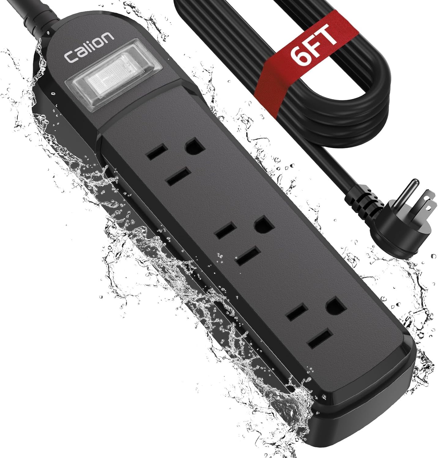 Outdoor Power Strip Weatherproof, 6 FT Outdoor Extension Cord with ...