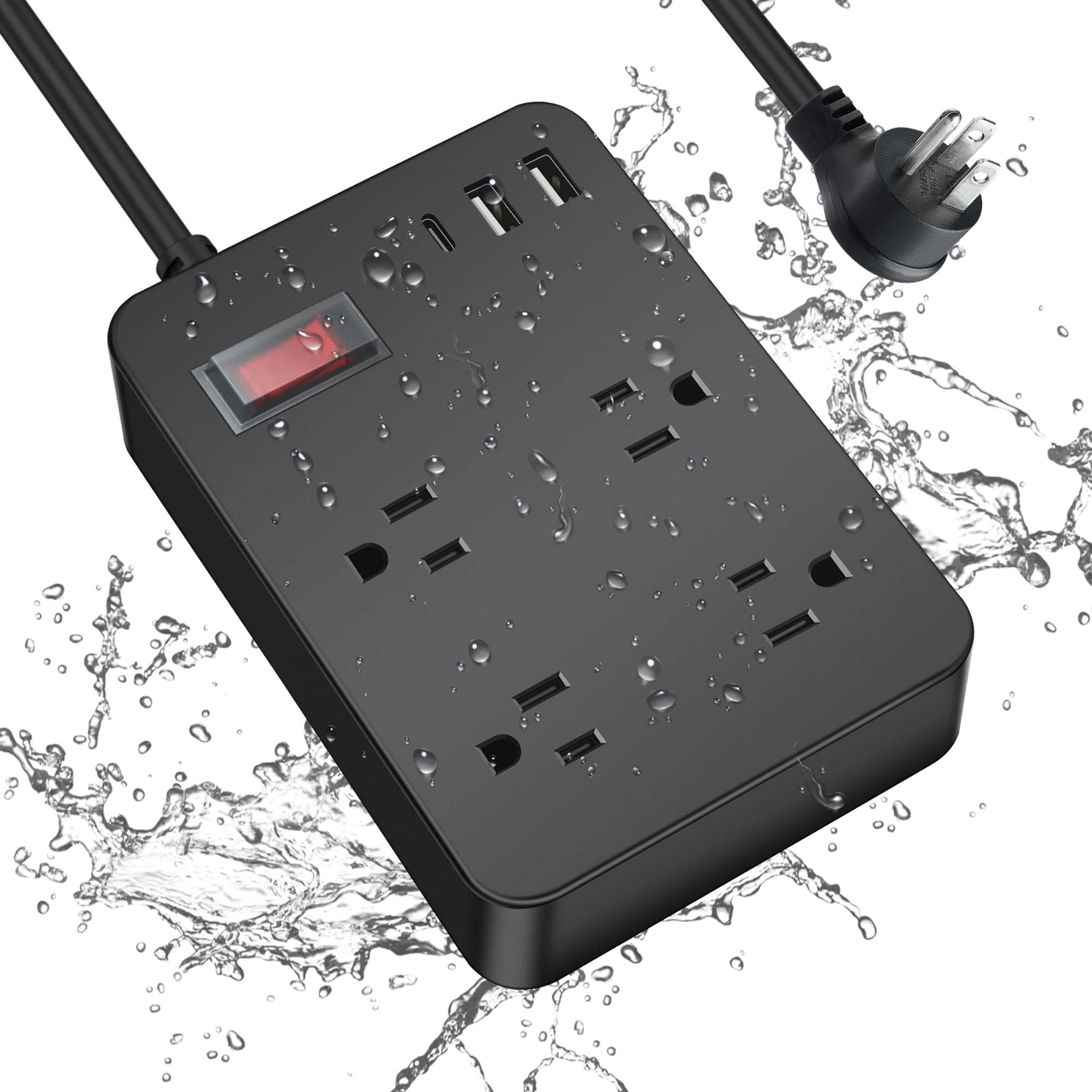 Outdoor Power Strip Weatherproof,Fast Charging Station 20W USB C ...