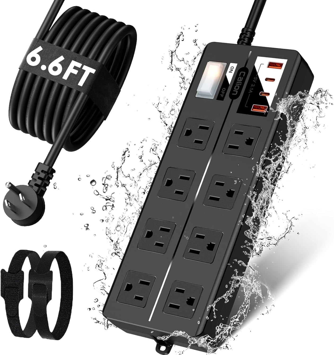 Outdoor Power Strip Weatherproof, Waterproof Surge Protector with 8 ...