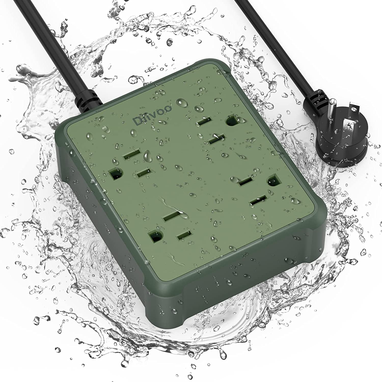 Outdoor Power Strip Weatherproof, Waterproof Surge Protector Flat Plug ...