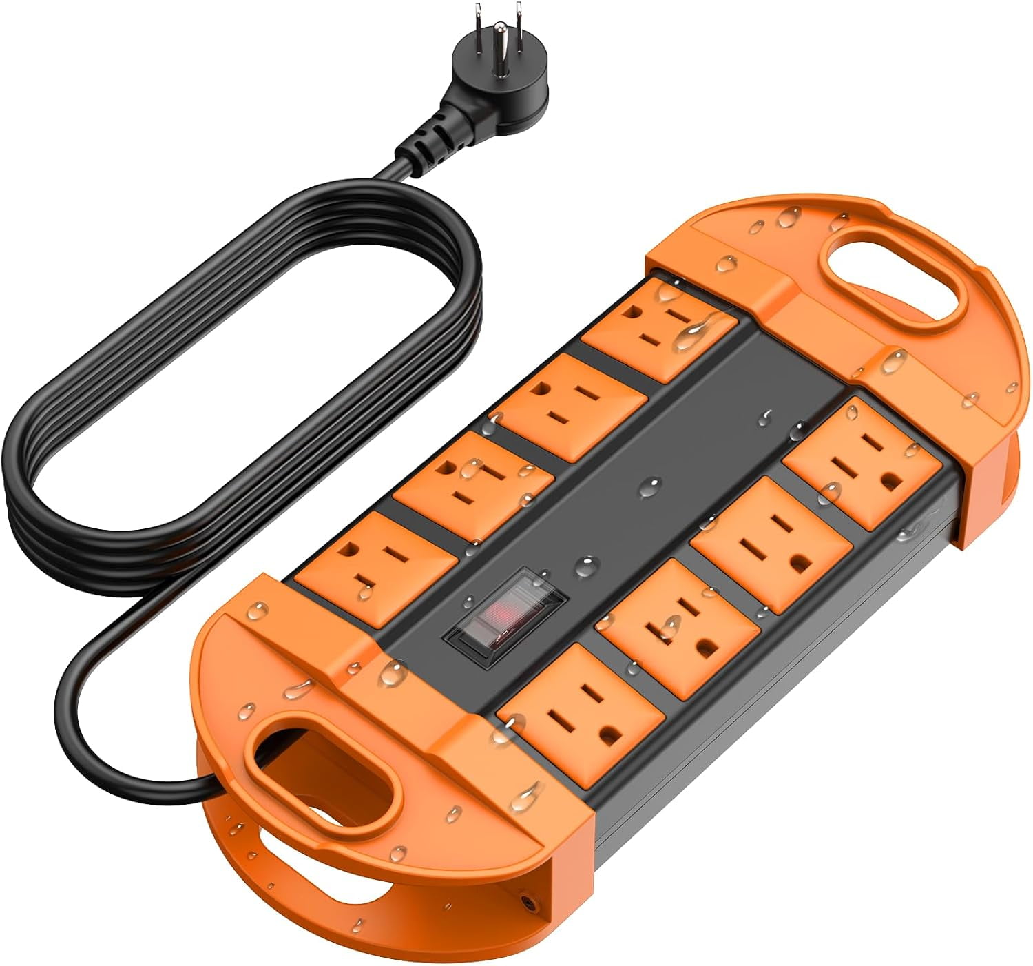 Outdoor Power Strip Weatherproof with 8 Plug, Extension Cord with ...