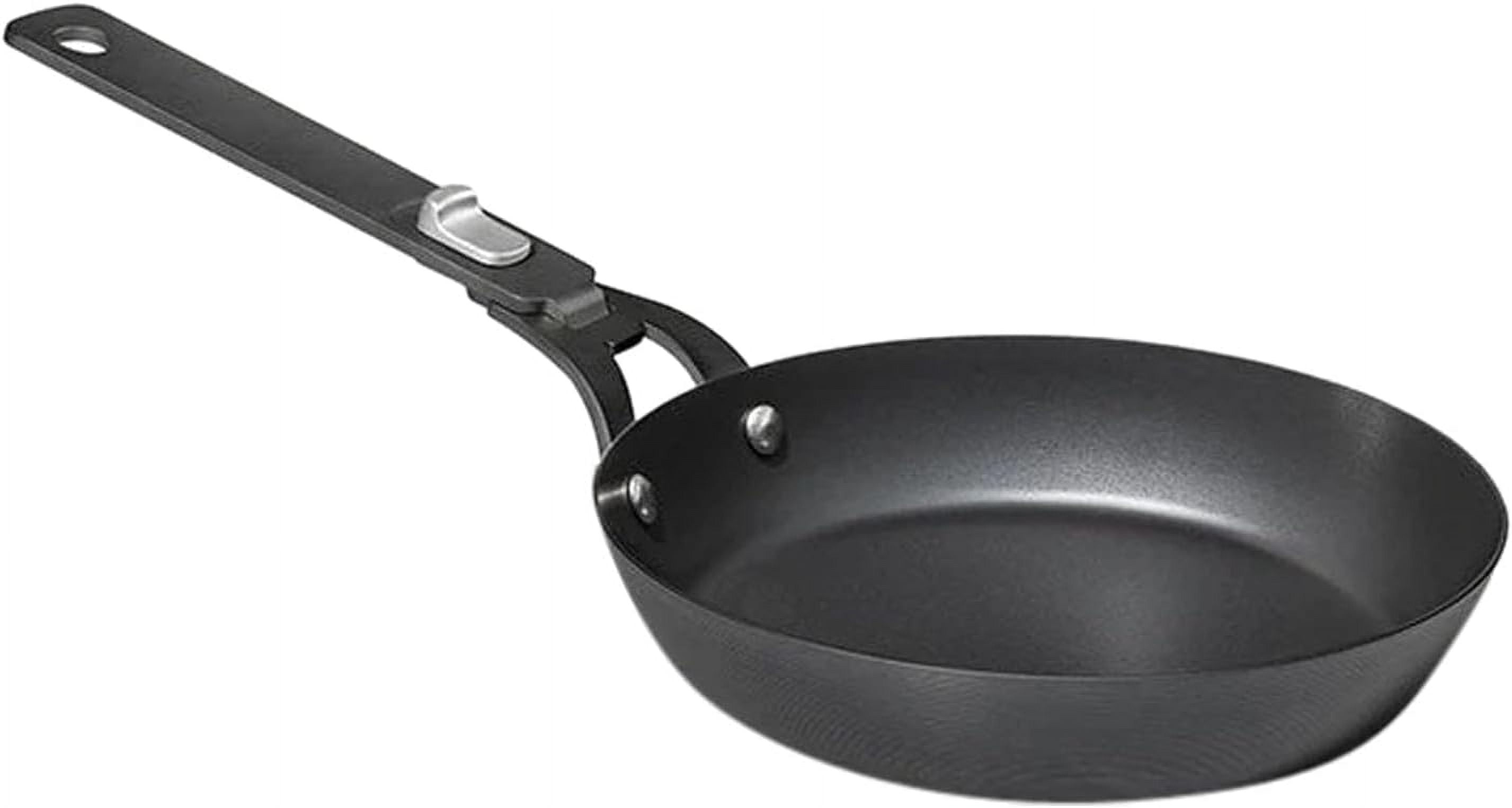 Outdoor Pre-Seasoned Carbon Steel 8" Frying Pan Skillet, Detachable ...