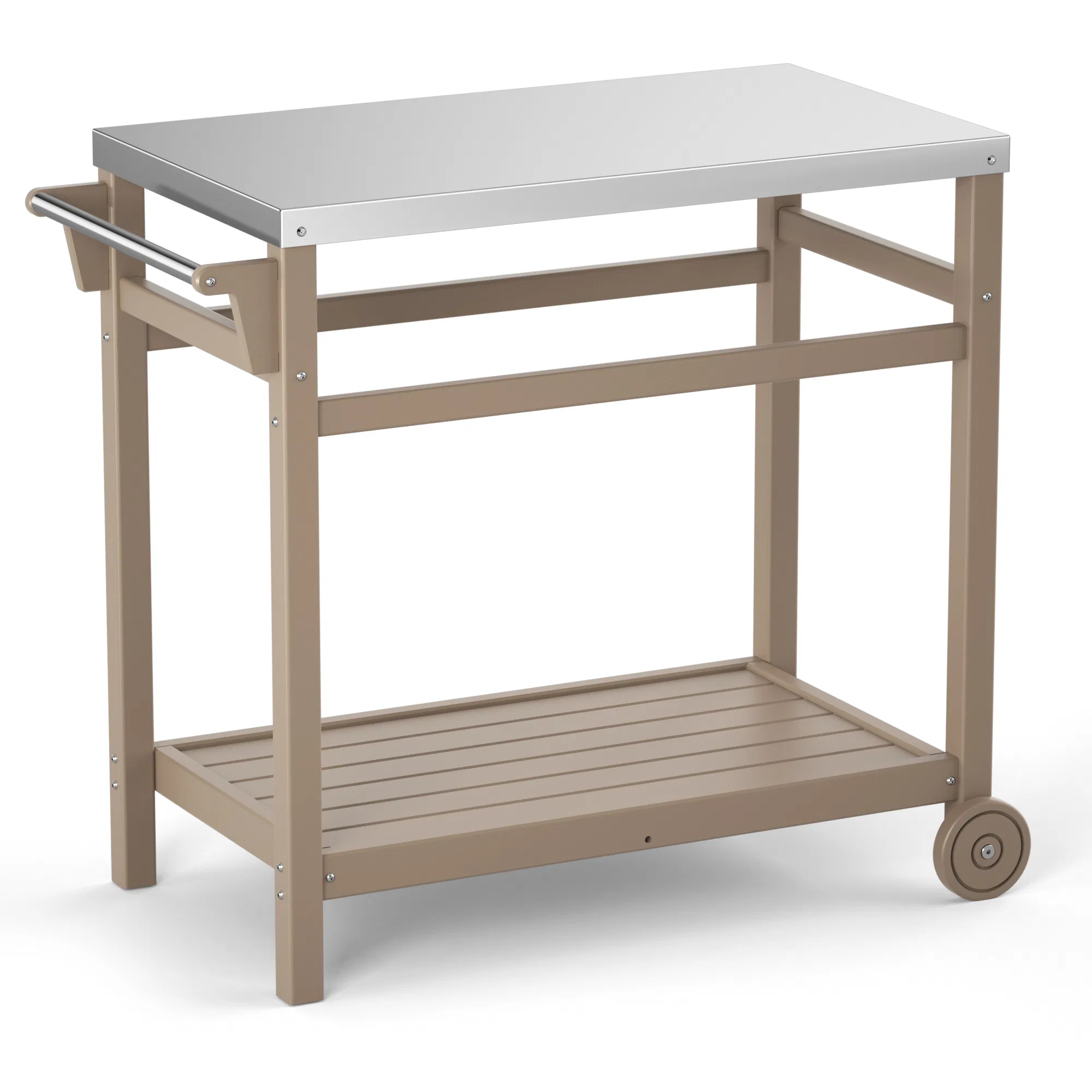 Outdoor Prep Cart Dining Table for Pizza Oven; Patio Grilling Backyard ...