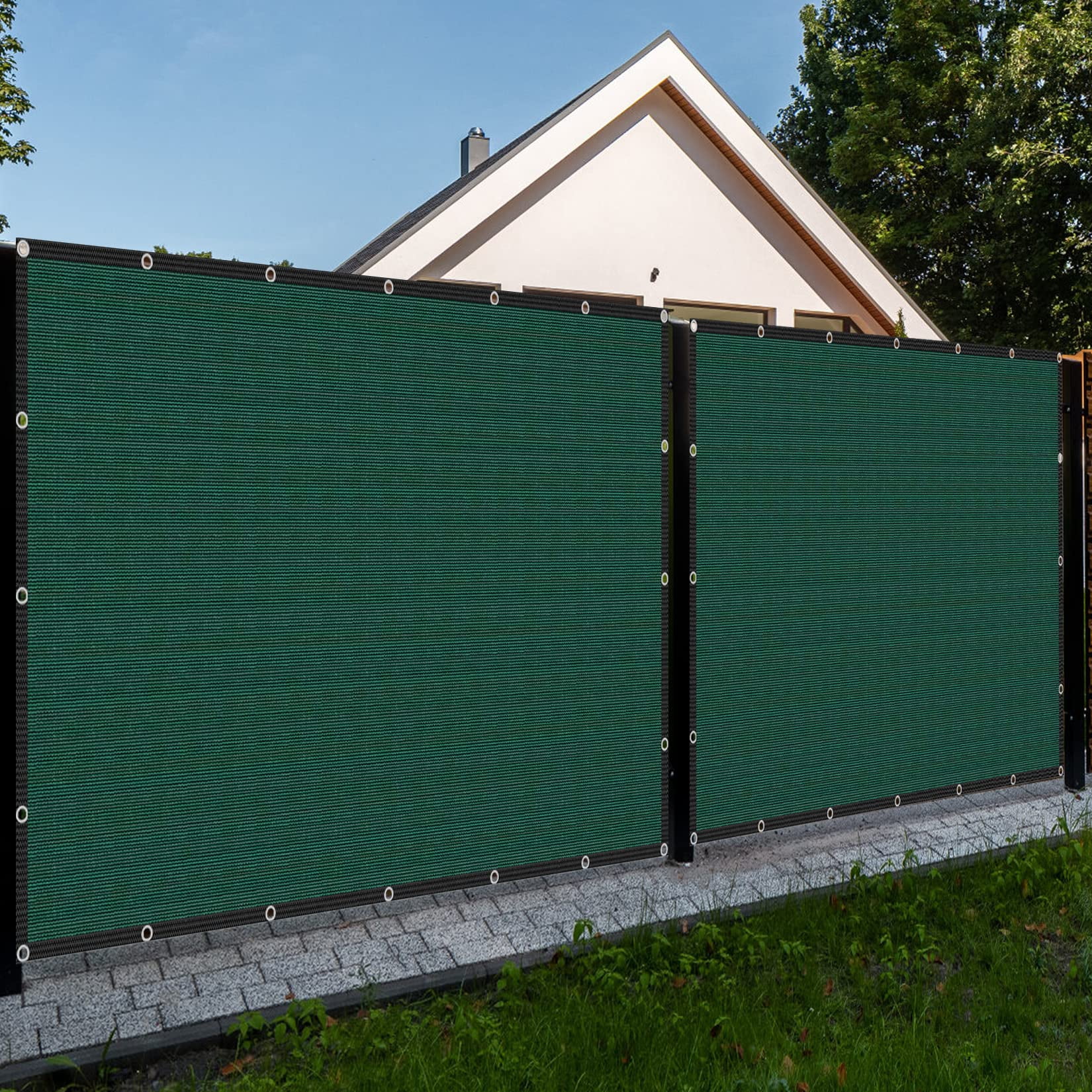 Outdoor Privacy Fence Mesh 2.6' x 24' Durable Shade Net Cover for ...