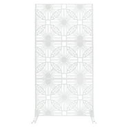 Casafield 42" x 42" White Vinyl Privacy Screen for Garden, Backyard ...