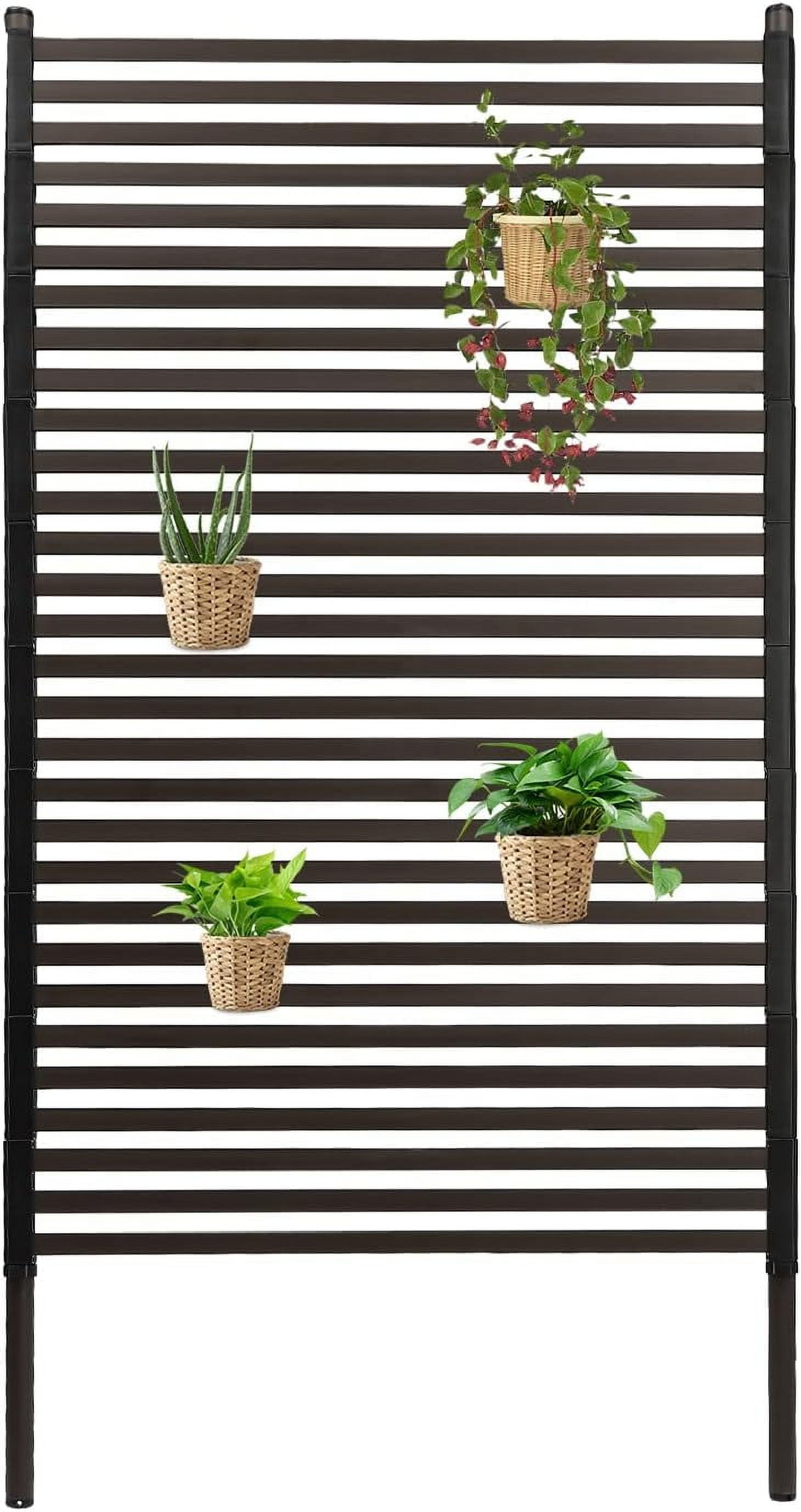 Outdoor Privacy Fence Screens with Stands, Metal Patio Decorative ...