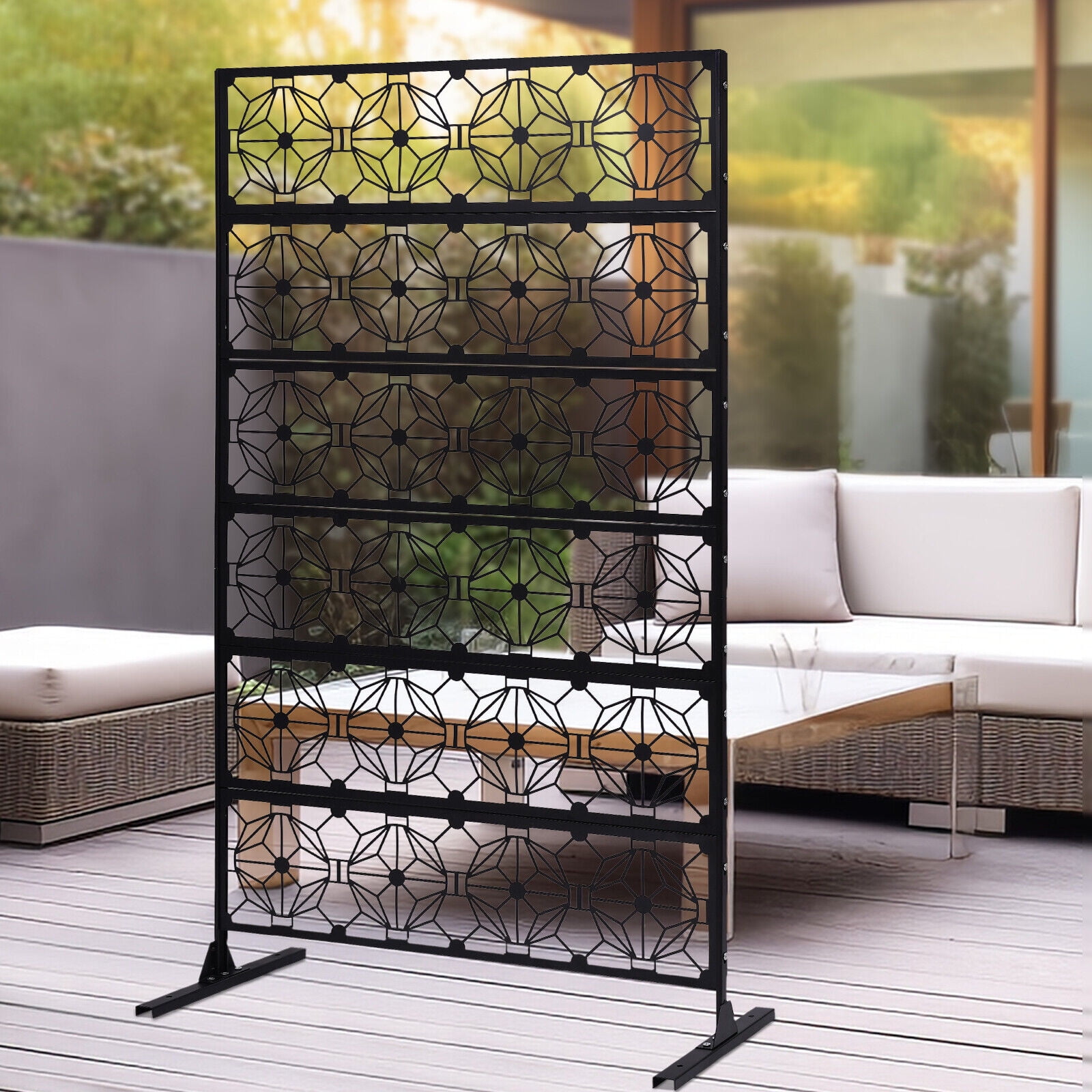 Outdoor Privacy Screens Panels Metal Fence Decorative for Balcony Patio ...