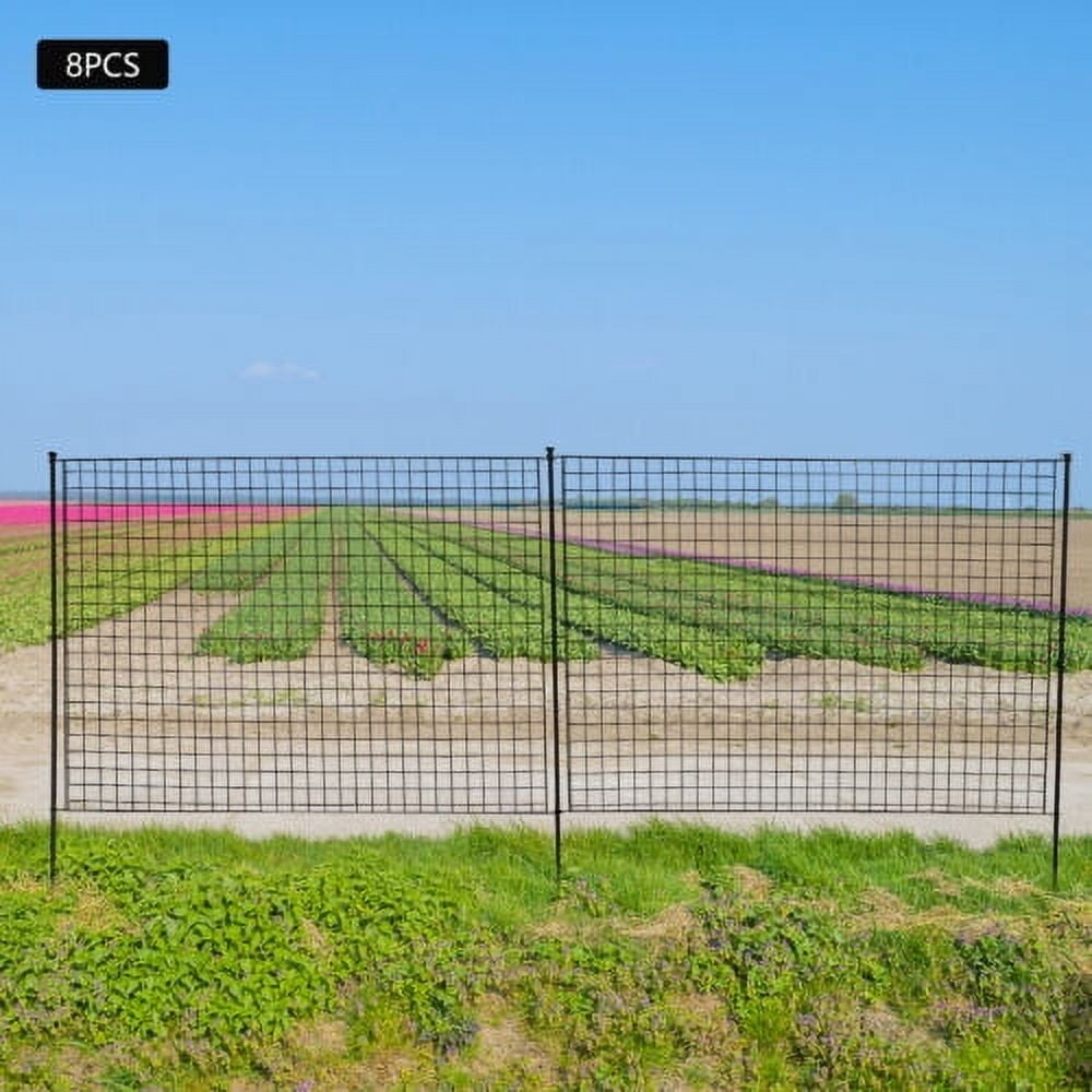 Outdoor Products No Dig Metal Garden Fence and Gate Bundle, 7 Panels ...