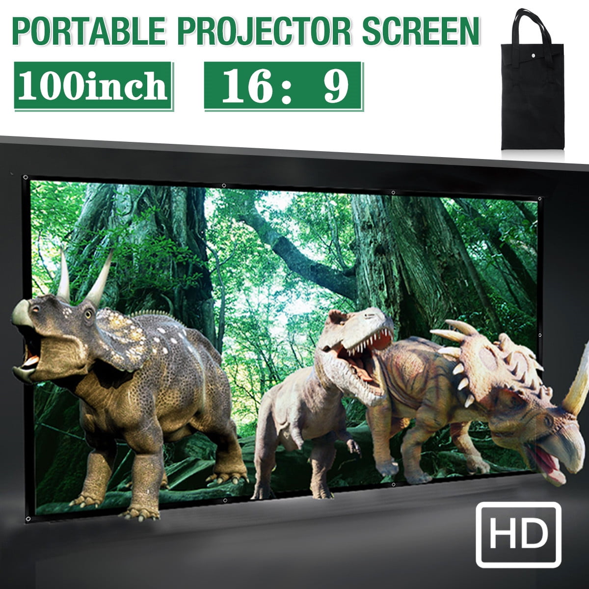 Outdoor Projector Screen,Widescreen 16:9/4:3 Portable Projection Screen ...