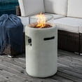 Outdoor Propane Fire Pit Table with Compact Ledgestone 16-inch Round ...