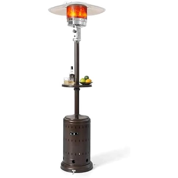 Outdoor Propane Gas Heater with Wheels, Heater with Liftable Drink ...