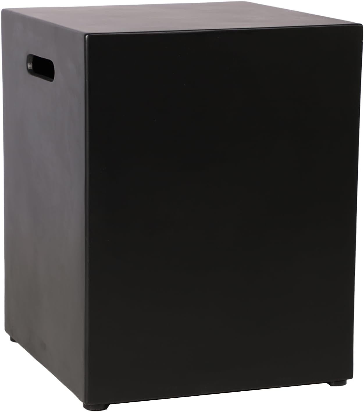 Outdoor Propane Tank Cover Table with Seat, Black Tank Storage Box with ...