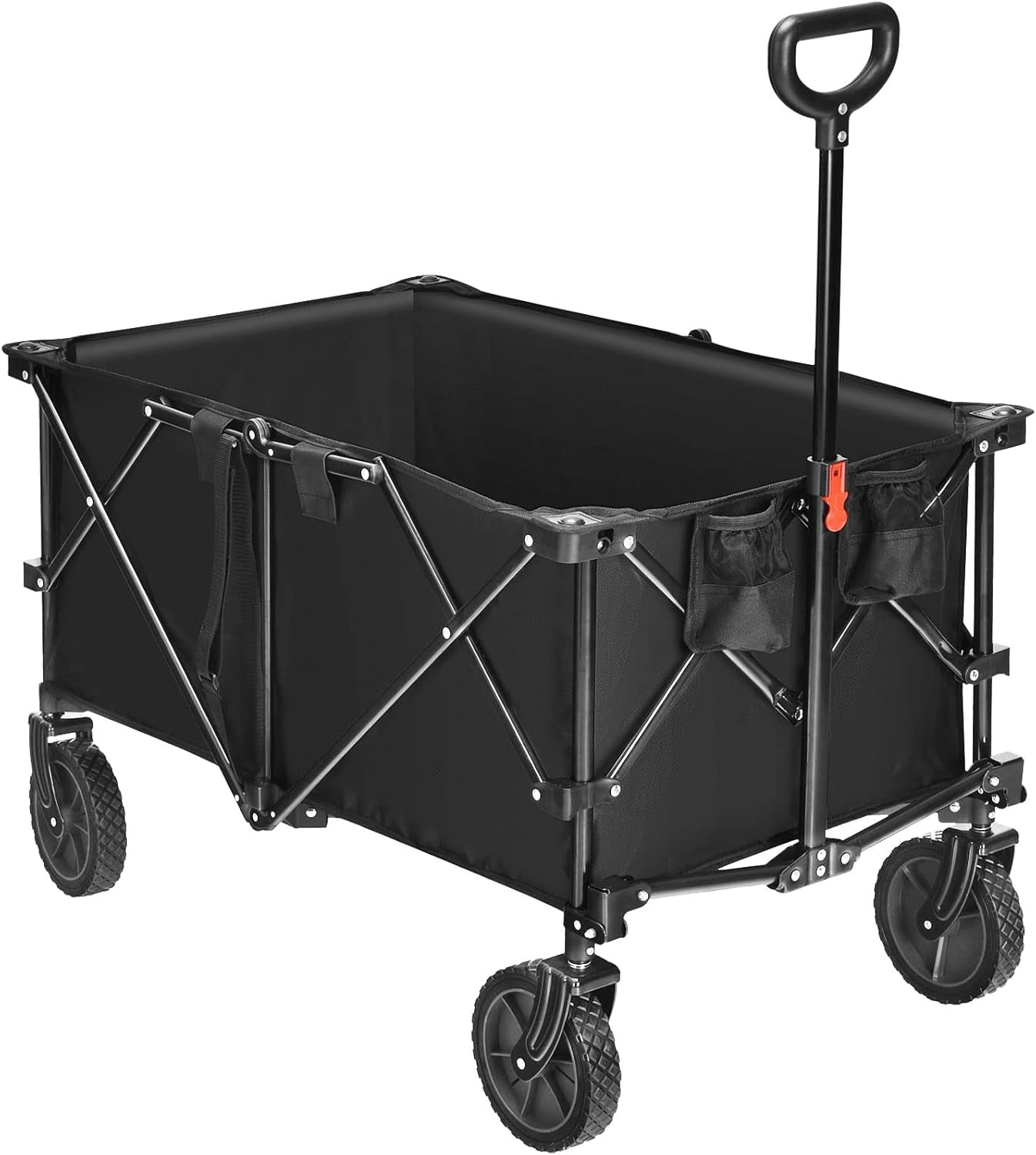 Outdoor Pulling Garden Wagon Carts Heavy Duty Folding Utility Grocery ...