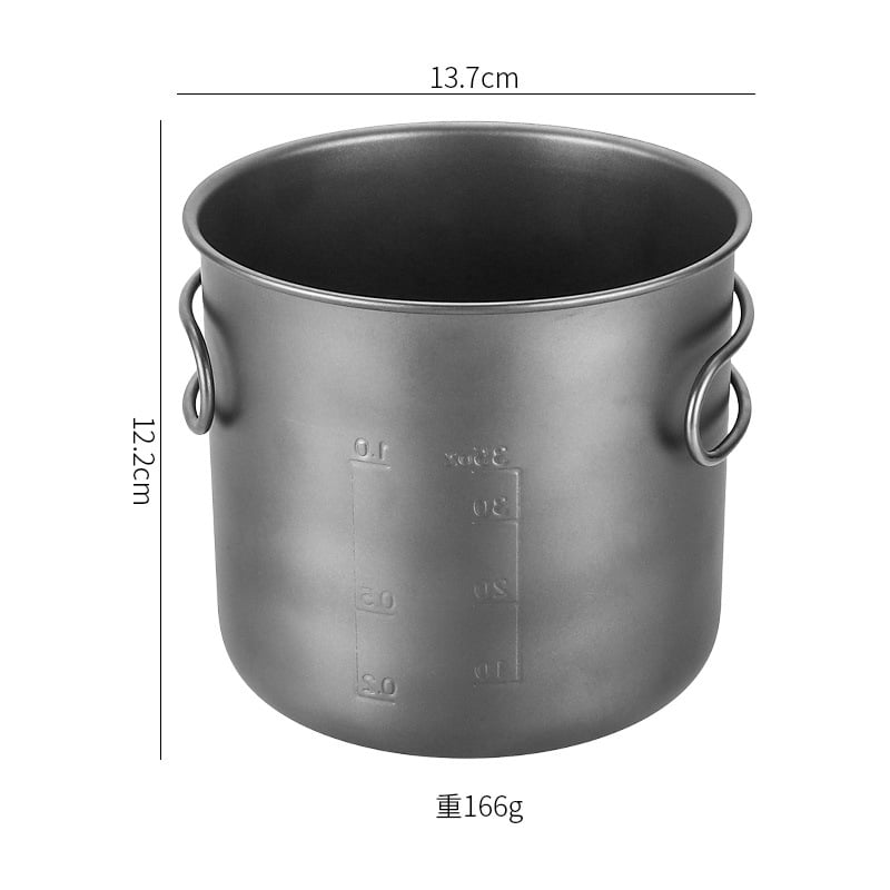 Outdoor Pure Titanium Cooking Pot Set - Camping Cookware Kit, Portable ...