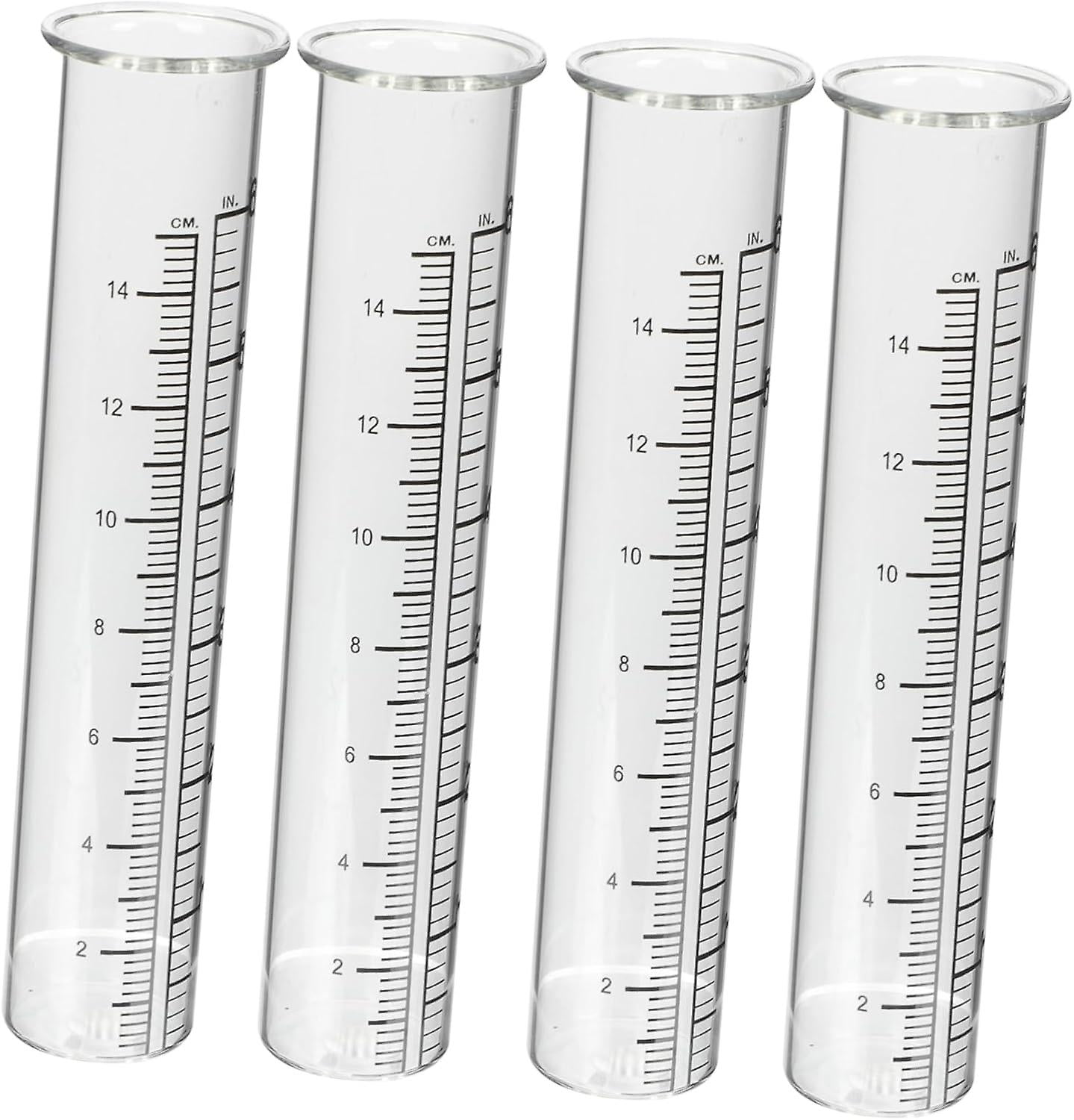 Outdoor Rain Gauge with 4Pcs Replacement Tubes - Rainfall Measurement ...