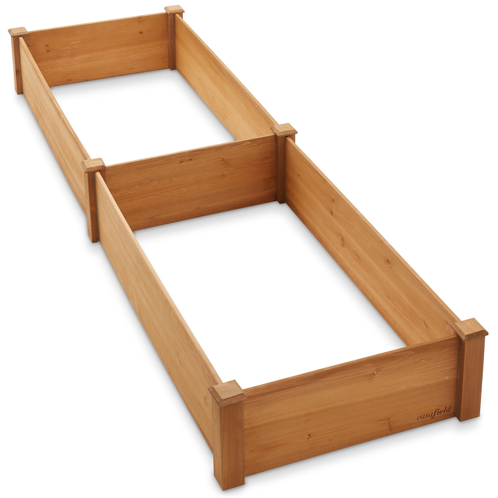 Outdoor Raised Garden Bed - Wooden Planter Box for Vegetables, Grass ...