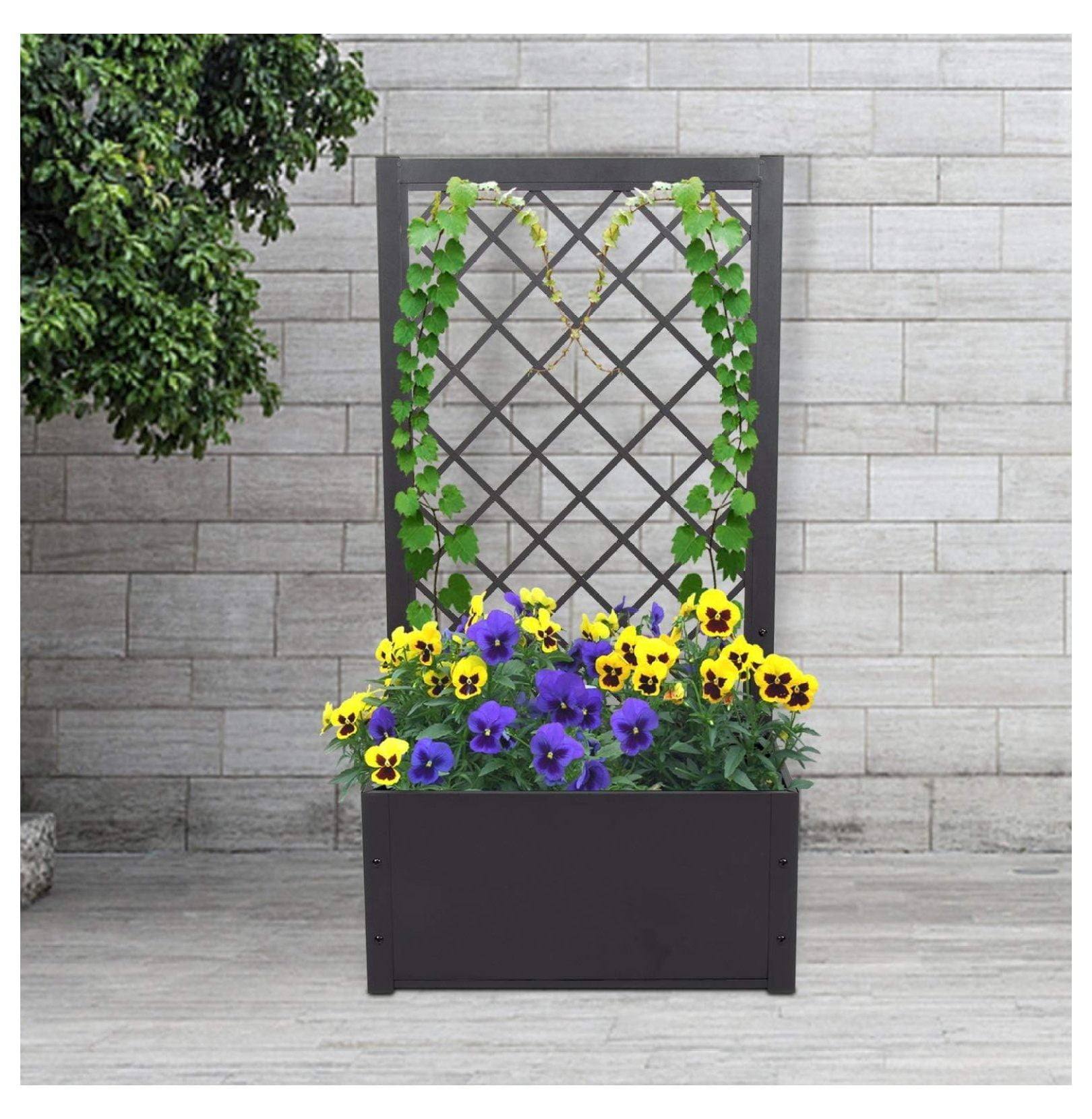 Outdoor Raised Garden Bed with Trellis - Free Standing Planter for ...