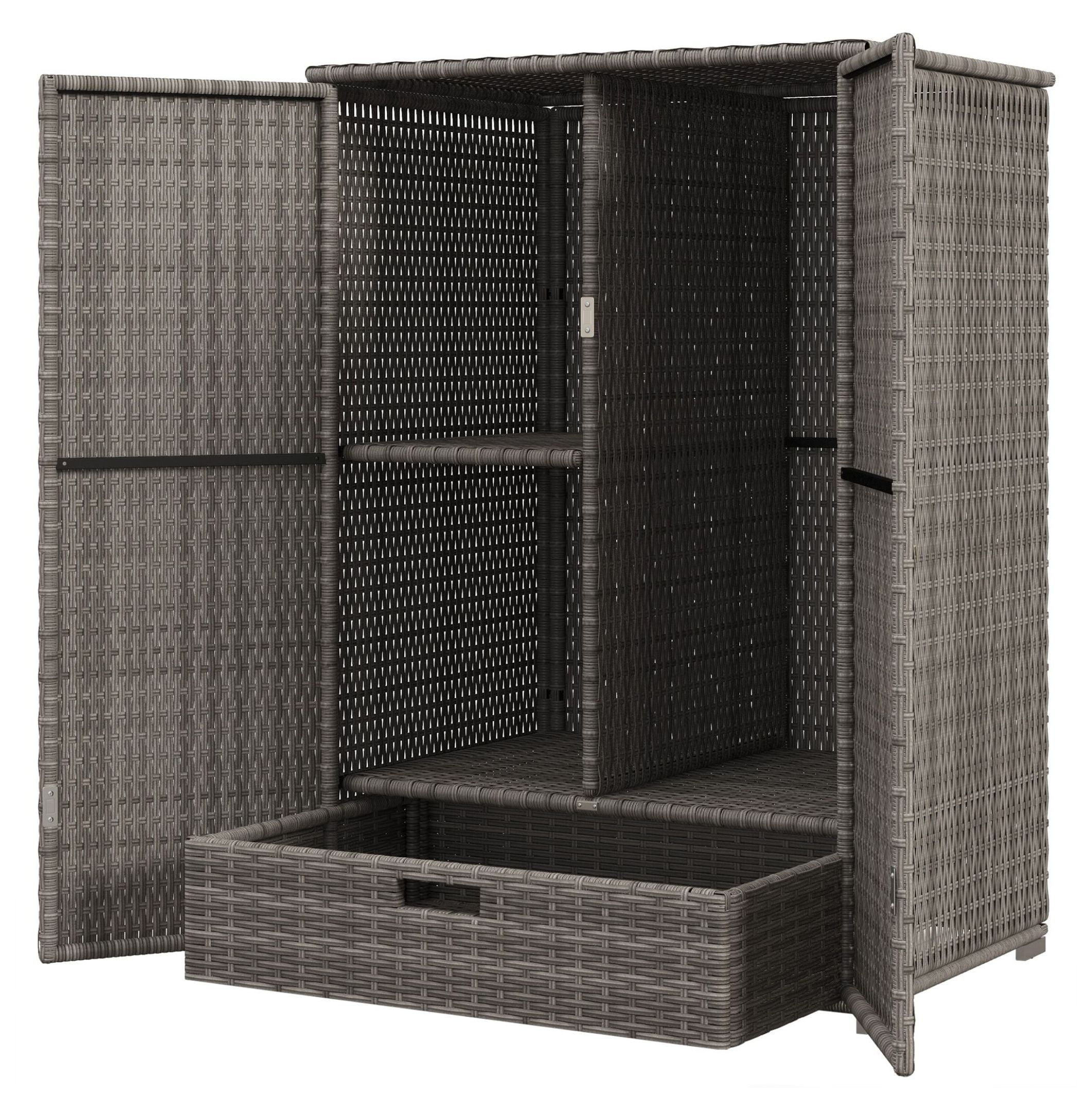 Outdoor Rattan Towel Rack, Pool Storage Cabinet, Hot Tub Accessory ...
