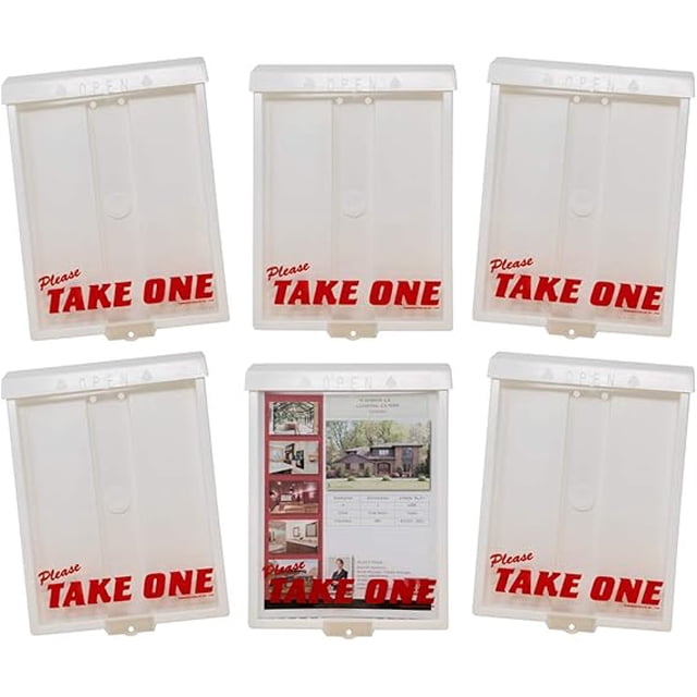 Outdoor Real Estate Brochure Box with Snap Shut Lid, Take One Document ...