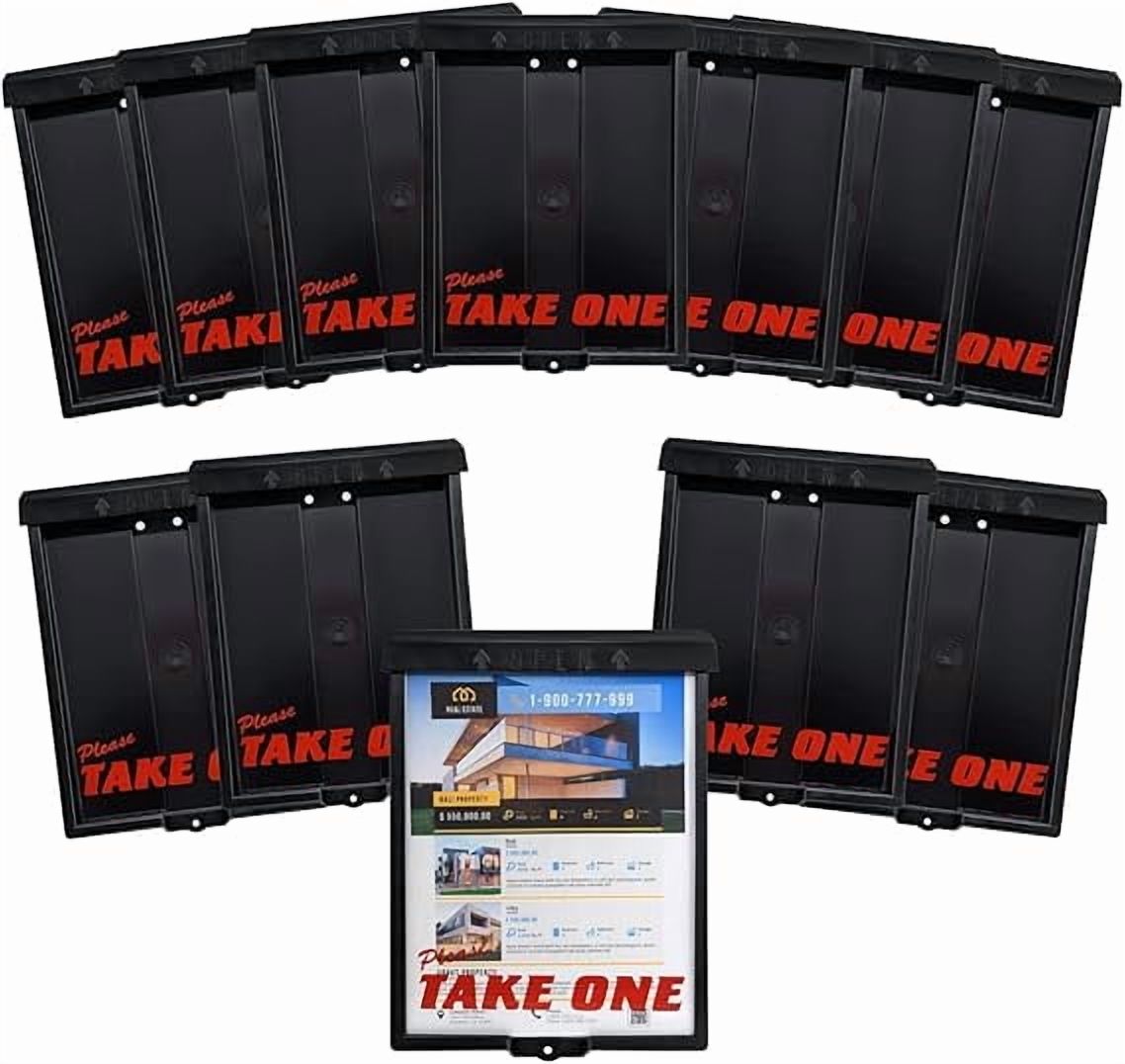 Outdoor Real Estate Brochure Flyer Box, 100 Documents, Snap Shut Lid ...