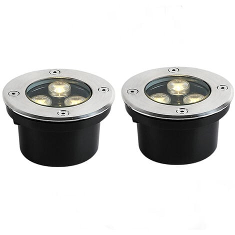 Outdoor Recessed Spotlight Ground Buried Lamp 2 PACK 3W IP65 Recessed ...