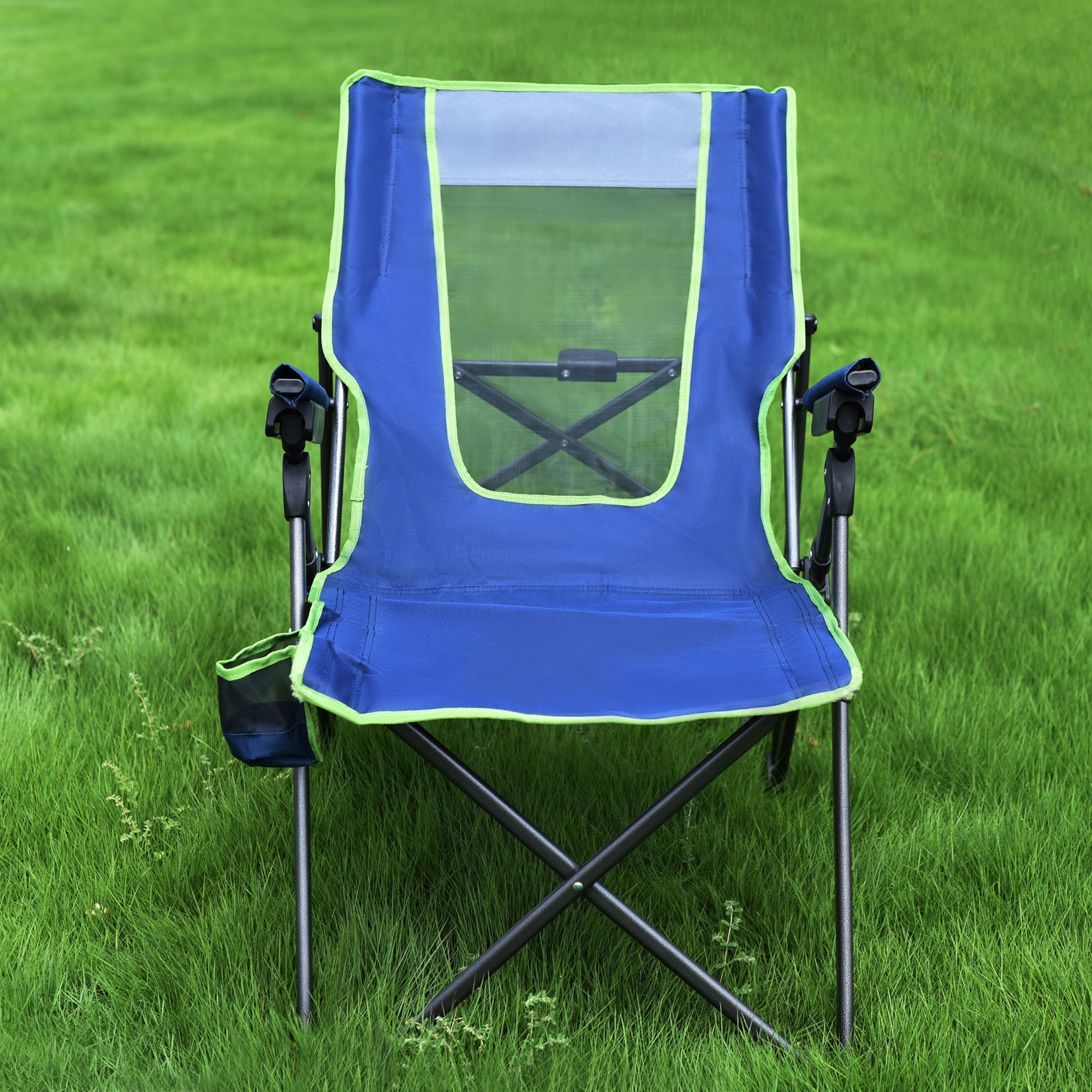 Outdoor Reclining Camping Chairs Adjustable 3 Position Foldable Heavy ...