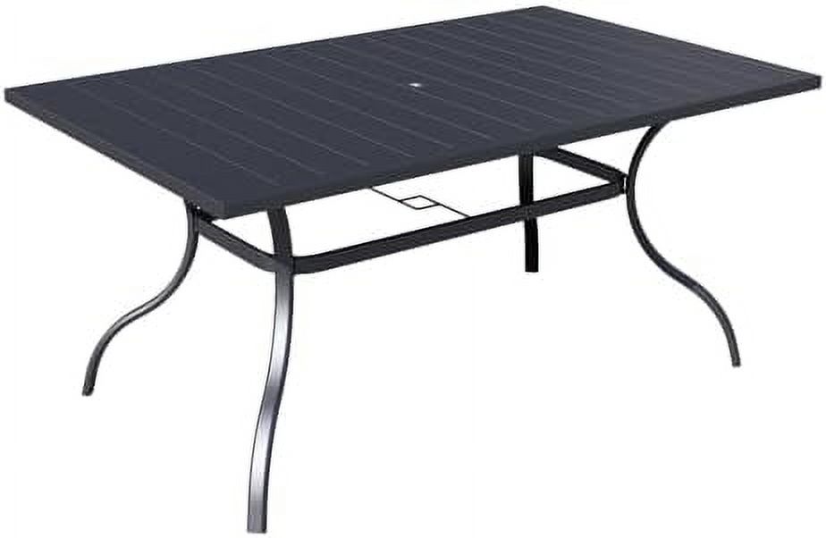 Outdoor Rectangle Dining Table 6-Person, Picnic Table with 1.57 ...
