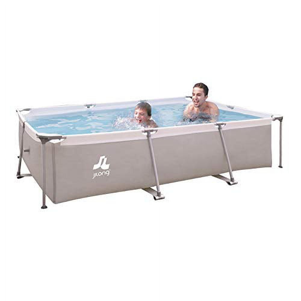 Outdoor Rectangular Frame Above Ground Swimming Pool with Easy Setup ...