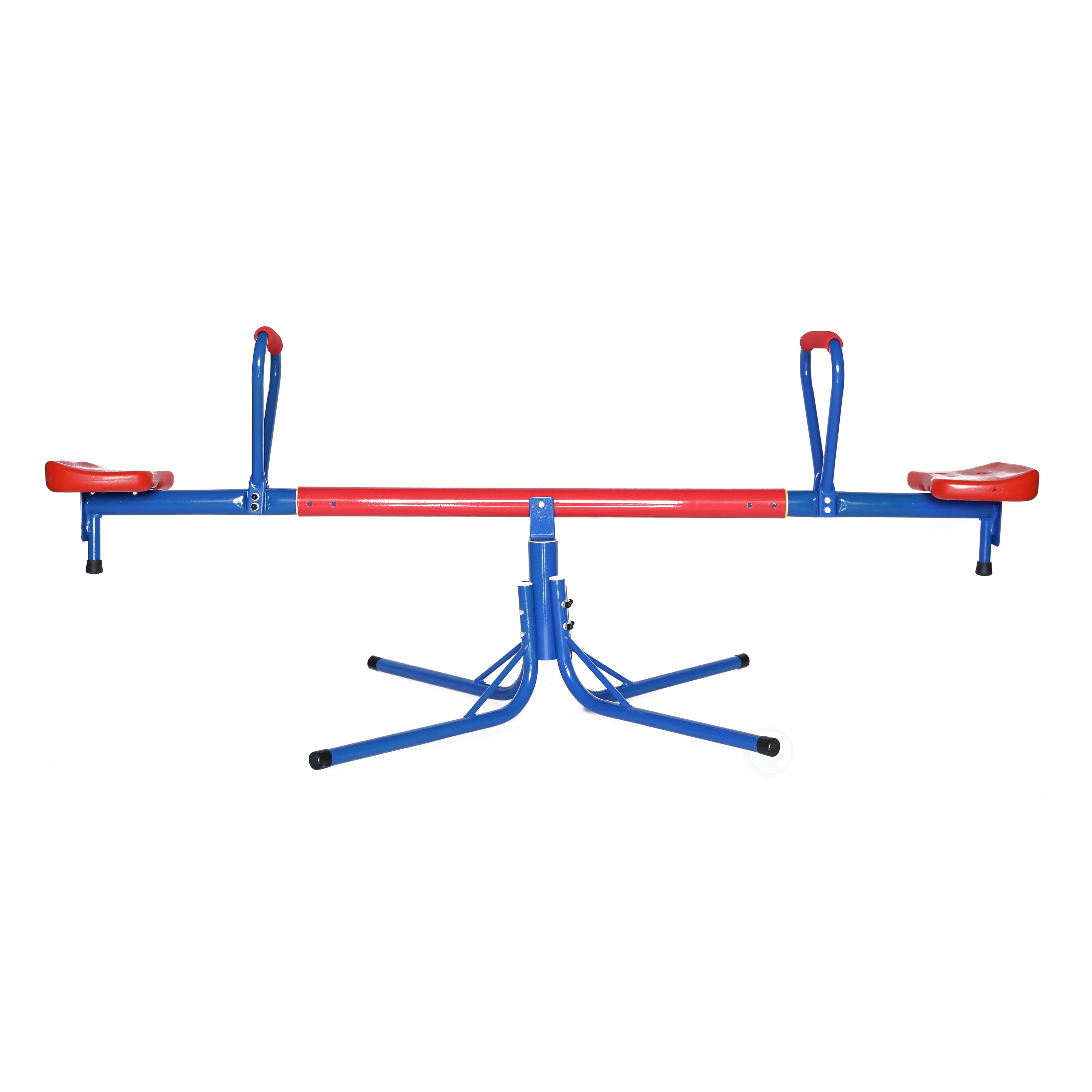 Outdoor Red and Blue Metal Rotating Seesaw - Walmart.com